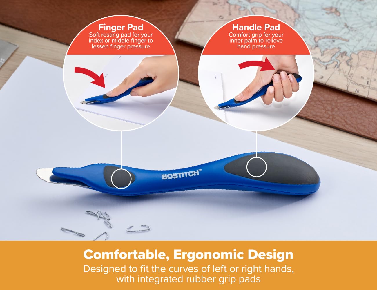 Bostitch Office Bostitch Professional Magnetic Easy Staple Remover Tool, 3 Pack, Black Blue and Red Colors Included, Staple Puller Stick for Office Home & School.