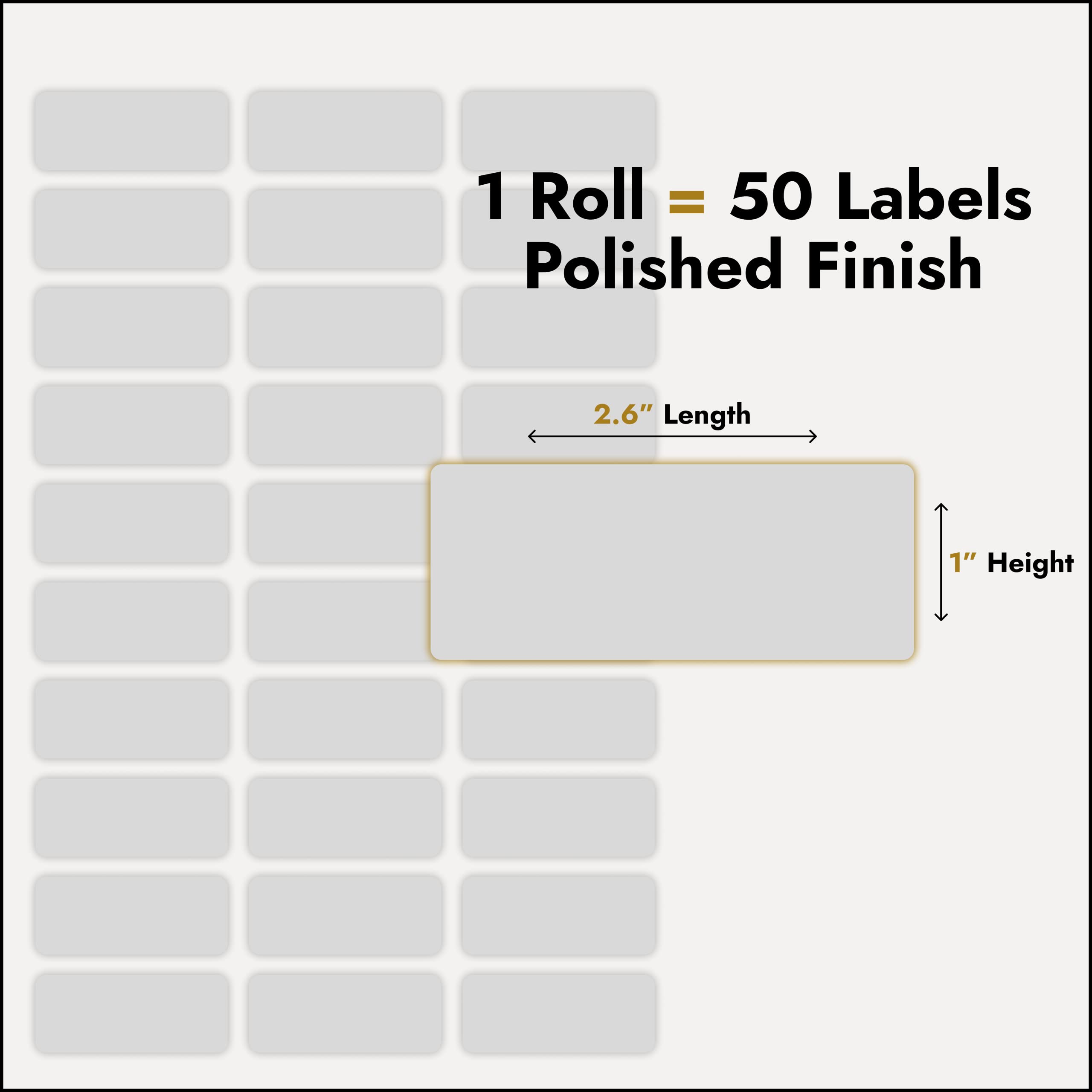 Return Address Labels Personalized, 100 Rolls, 2.6"L x 1"H - White Matte Finish Personalized Address Labels - Premium Quality Return Labels Personalize Self Adhesive - Perfect Custom Address Labels