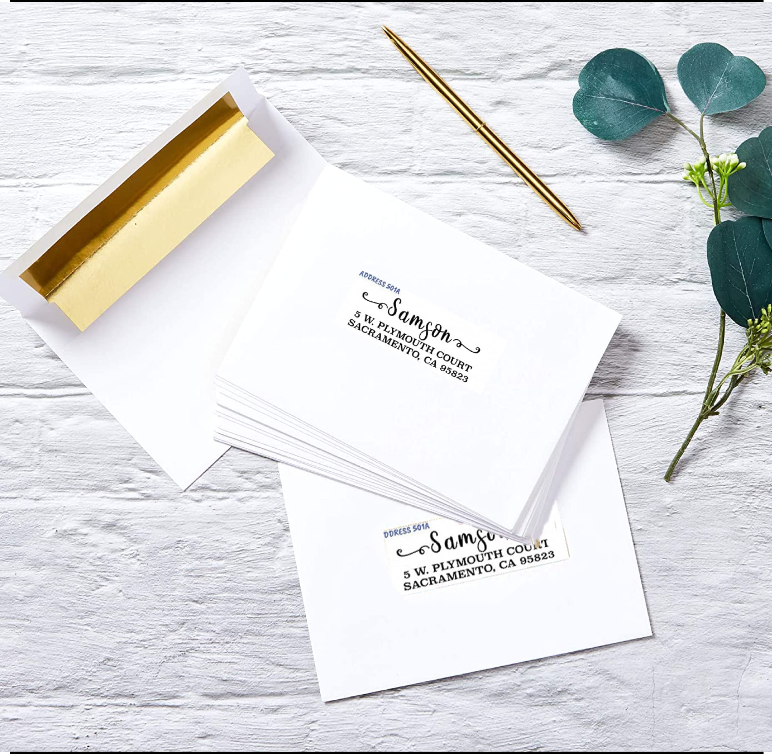 Return Address Labels Personalized, 100 Rolls, 2.6"L x 1"H - White Matte Finish Personalized Address Labels - Premium Quality Return Labels Personalize Self Adhesive - Perfect Custom Address Labels