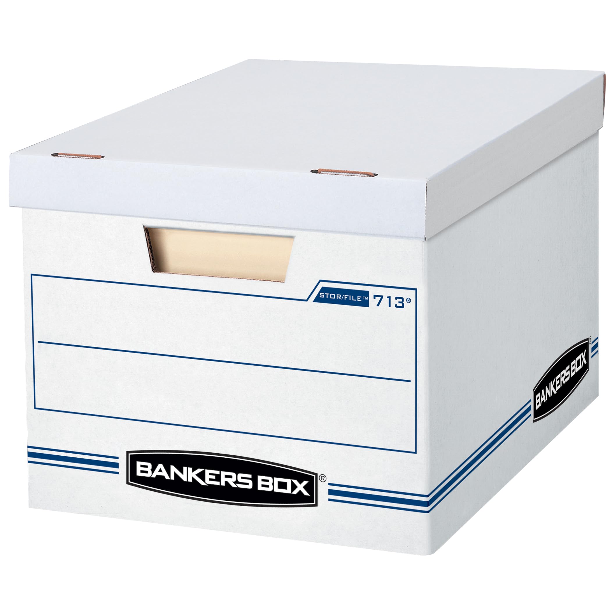 Bankers Box 0071302 STOR/File Storage Boxes, Standard Set-Up, Lift-Off Lid, Letter/Legal, Pack of 20, White