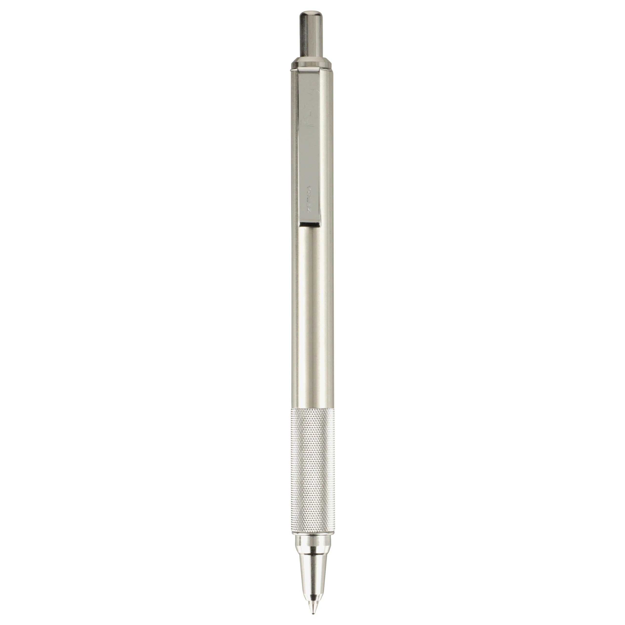 Zebra Pen F-701 Retractable Ballpoint Pen, Stainless Steel Barrel, Fine Point, 0.8mm, Black Ink, 1-Pack