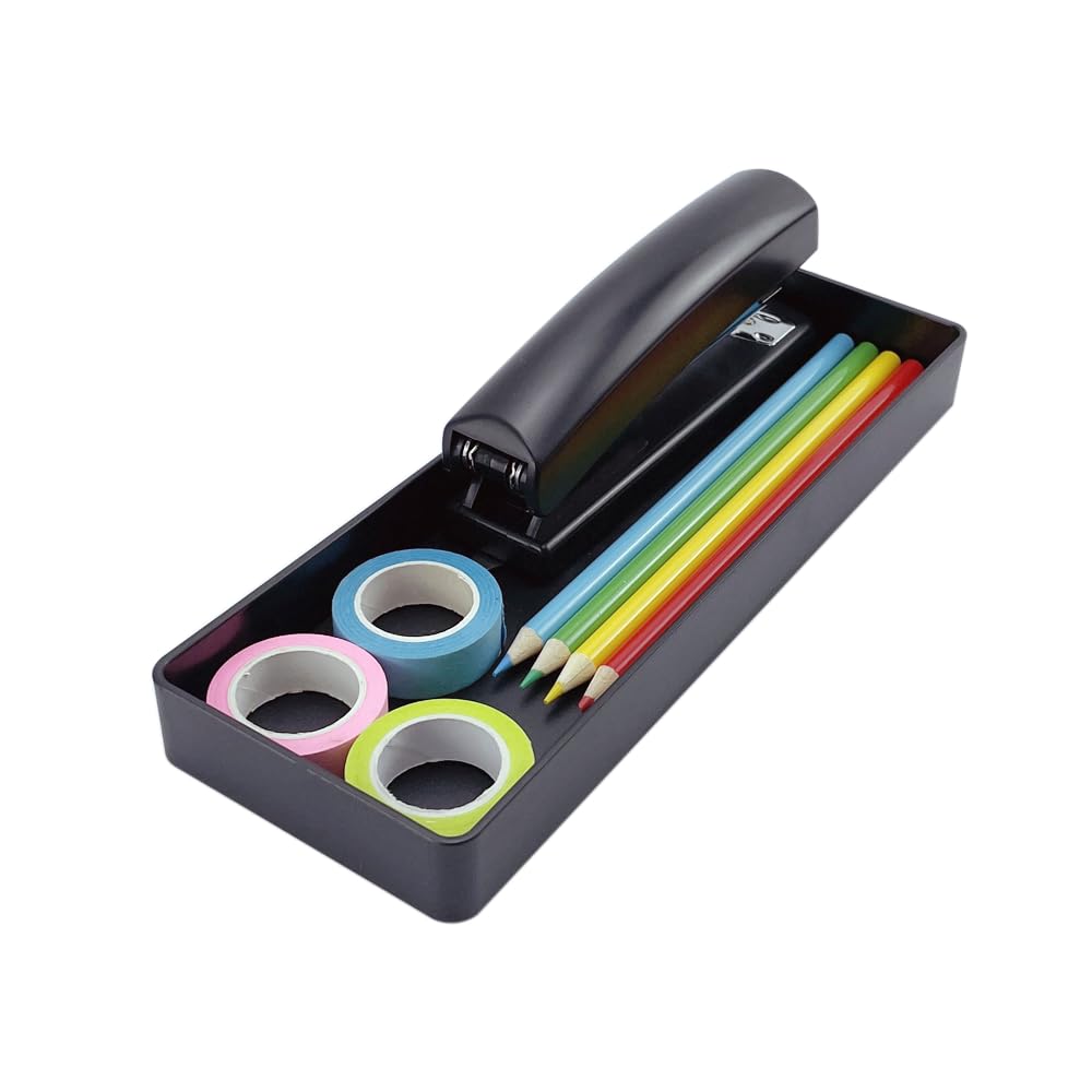 Amazon Basics Plastic Desk Organizer - Half Accessory Tray, Black