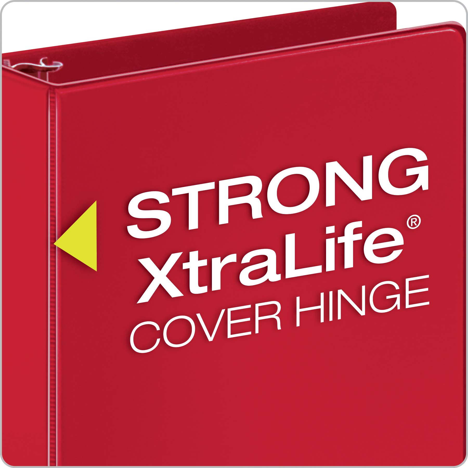 Cardinal 3 Ring Binders, 2 Inch Binder with Round Rings, Holds 475-Sheets, ClearVue Covers, Non-Stick, PVC-Free, Assorted Colors, 4 Pack (29311)