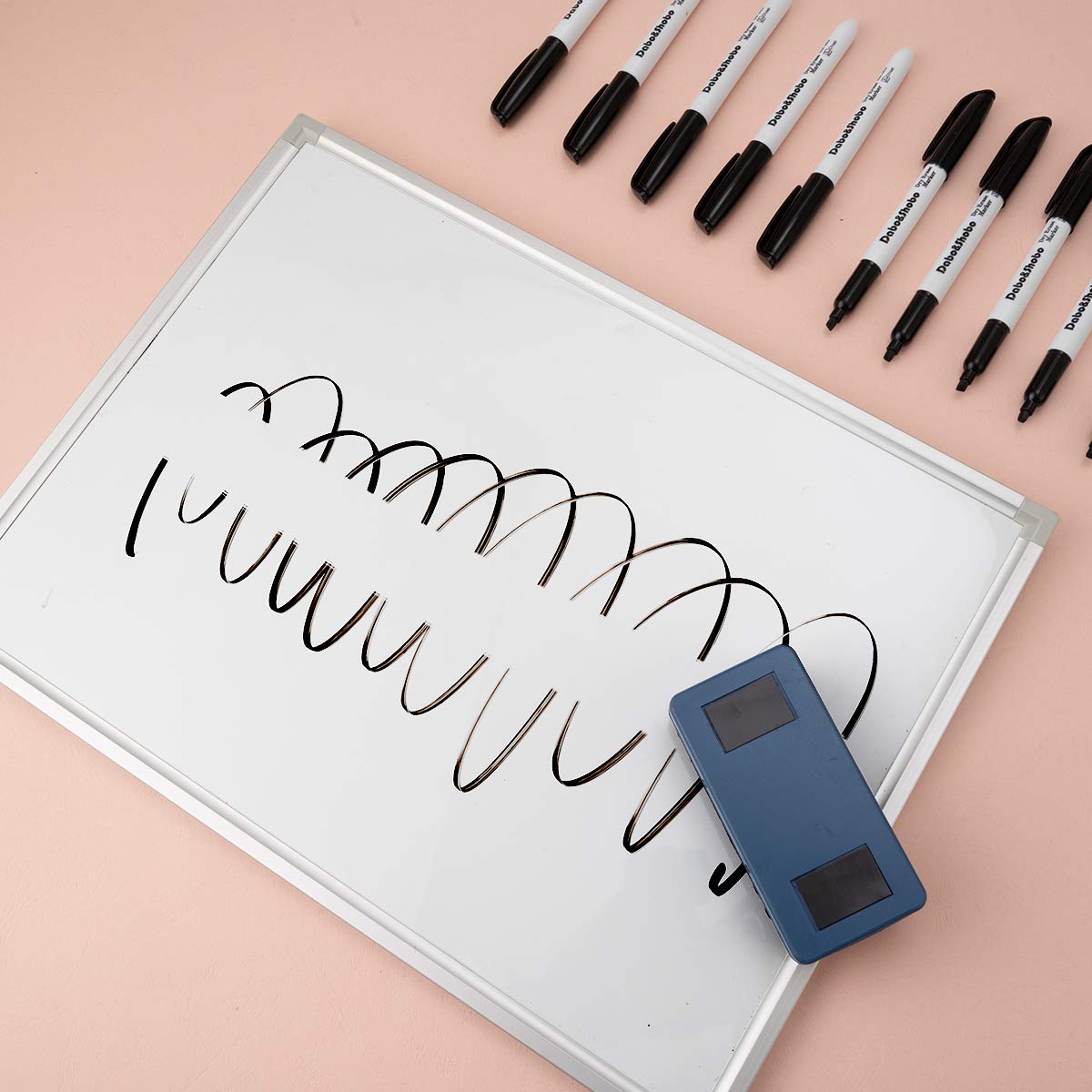 Dabo&Shobo Dry Erase Markers, （80 Count, Black,Chisel Tip）-White Board Markers Dry Erase，Whiteboard Pens ，Very Suitable for Writing on The School、 Office 、Home Dry Erase whiteboard Mirror Glass