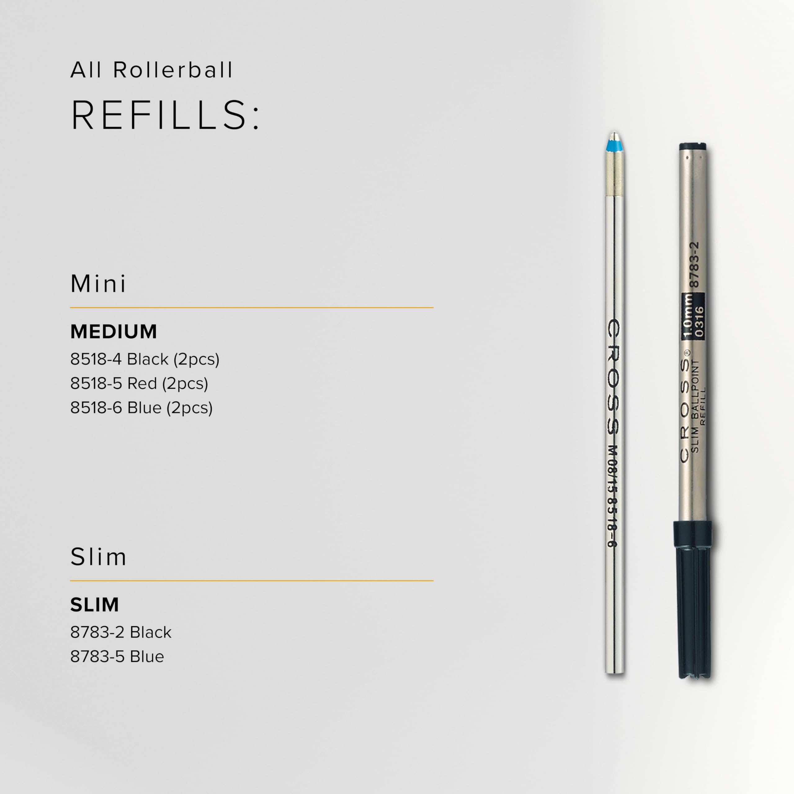 Cross Ballpoint Pen Refill - Black - Fine - Dual Pack