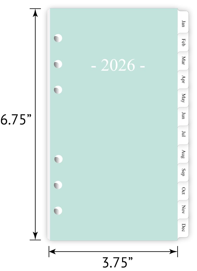 2023 Weekly & Monthly Planner Refill, 3-3/4" x 6-3/4", January 2023 - Dec 2023, Personal/Compact/Size 3