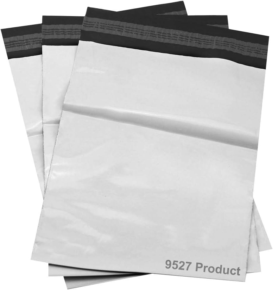 9527 Product Poly Mailers Envelopes Shipping Bags Self Sealing,100 Bags,10x13 inches,2.5 Mil (White)