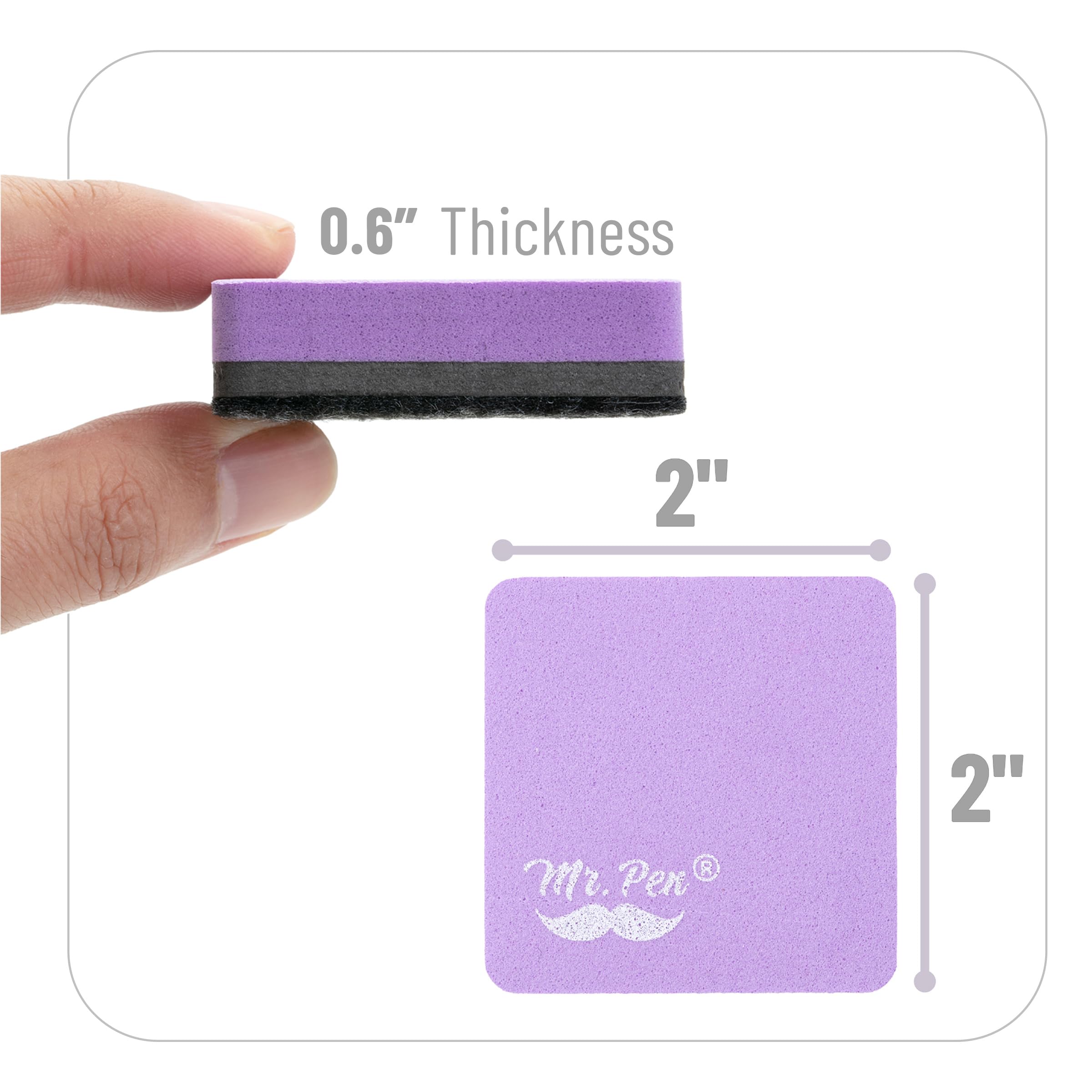 Mr. Pen- Mini Dry Erase Eraser, 24 Pack, Pastel Colors, Magnetic Dry Eraser, Whiteboard Eraser, Dry Erasers for Whiteboard, Magnetic Dry Erase Eraser, Dry Erase Board Erasers, Whiteboard Erasers