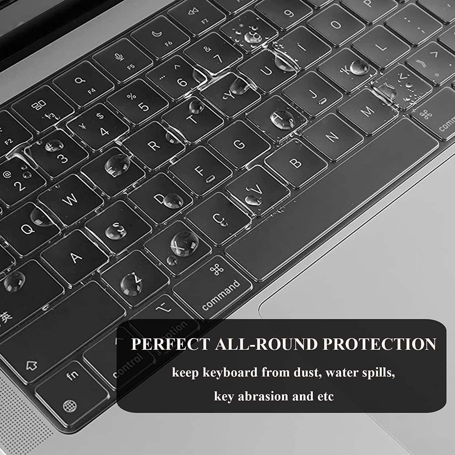 EooCoo Compatible with New MacBook Air 13.6 inch Case 2022 A2681 M2 Chip with Retina Display,Plastic Hard Shell Case + TPU Keyboard Skin Cover + Screen Protector - Crystal Clear
