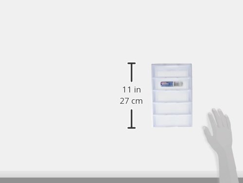 Sterilite 1 New 20758004 Clearview Small 5 Drawer Desktop Storage Unit White