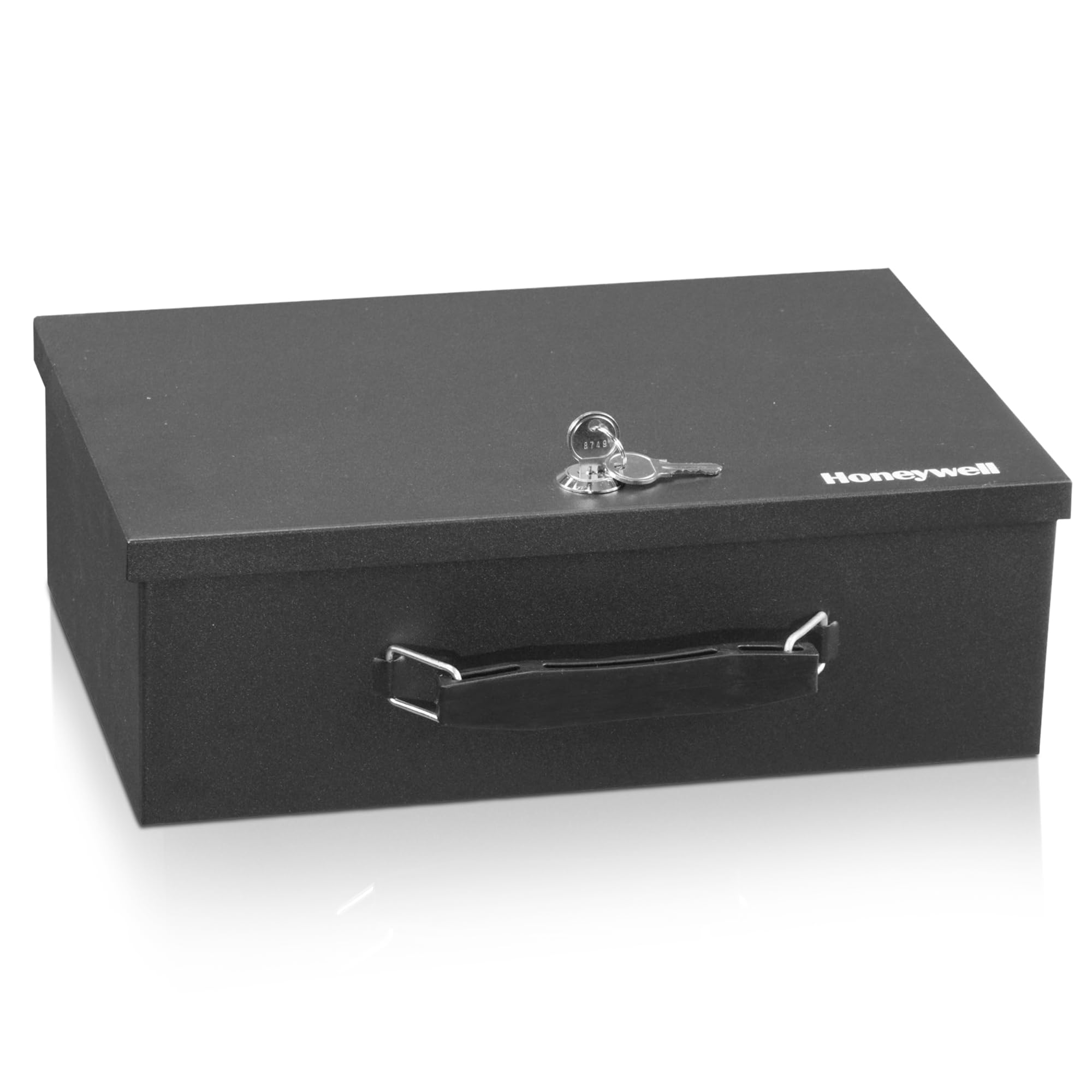 Honeywell Safes & Door Locks 6104 Fire Resistant Steel Security Safe Box with Key Lock, 0.17-Cubic Feet, Black