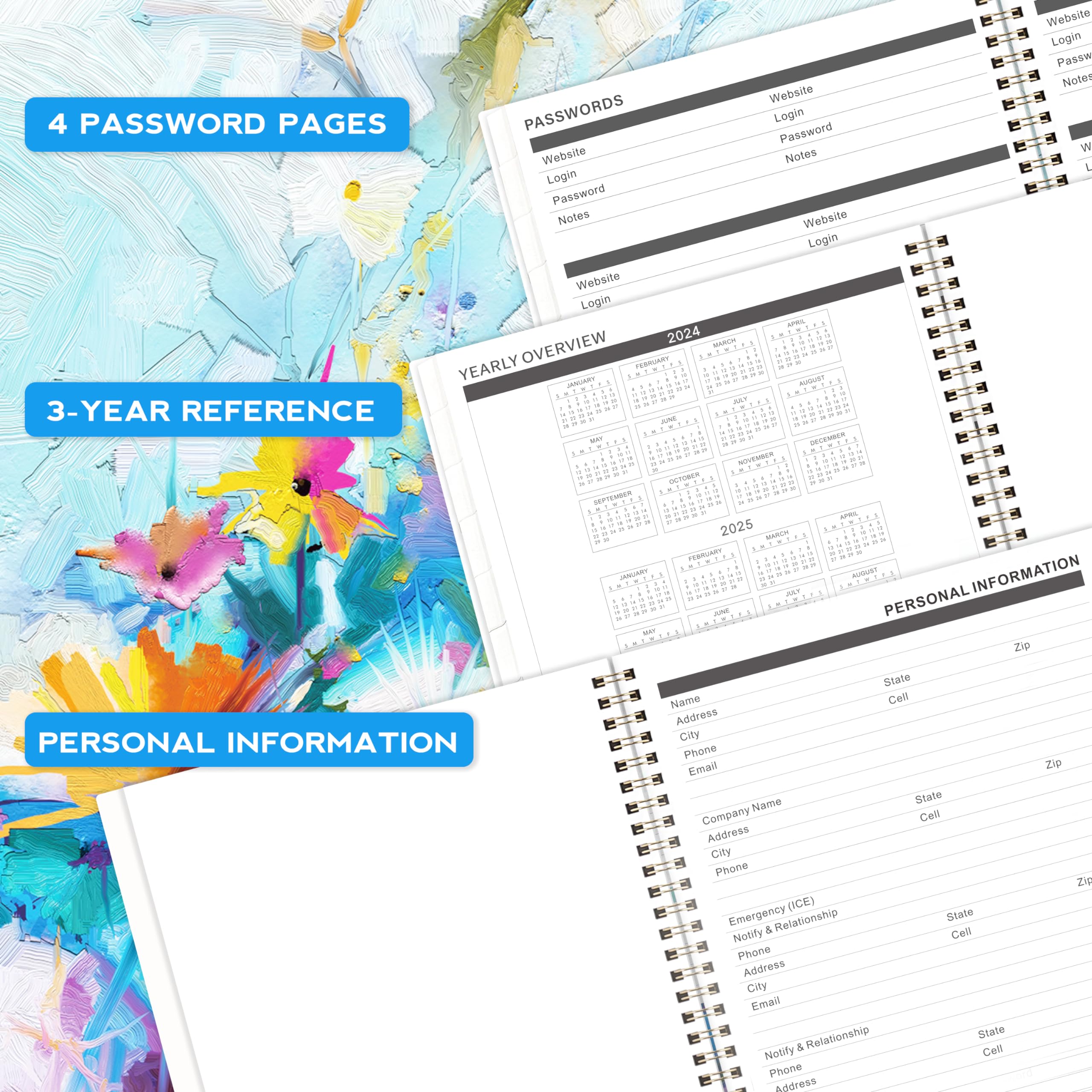2023-2024 Monthly Planner/Calendar - Monthly Planner 2023-2024 with Two-Side Pocket, January 2023-December 2024, 9" x 11", Two Years Monthly Planner, Flexible Cover, Perfect Organizer