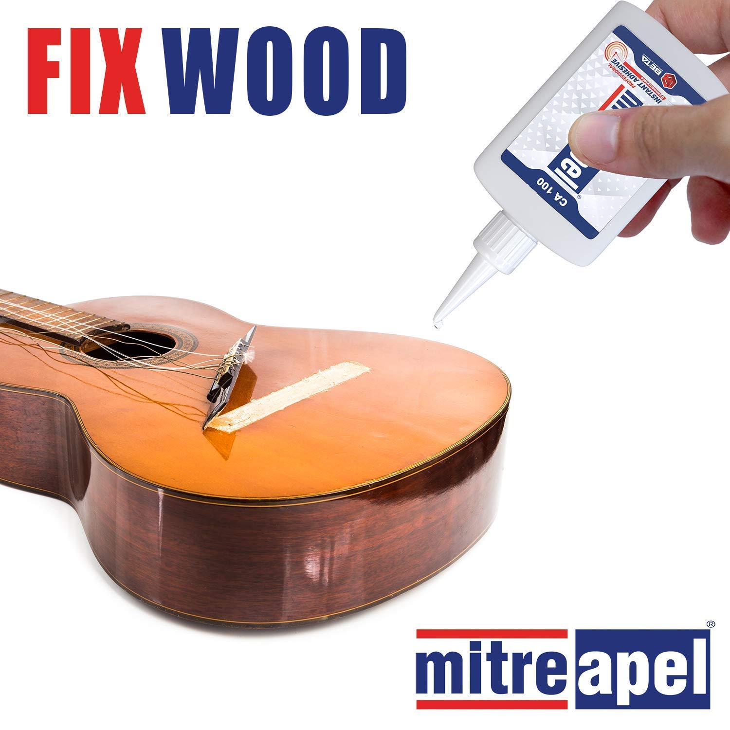 MITREAPEL CA Glue with Activator (0.80 oz - 3.30 fl oz.) - CA Glue for Woodworking - Cyanoacrylate Glue and Activator Spray - Crazy Glue, Super Glue for Crafts and DIY Projects - (1 Pk)