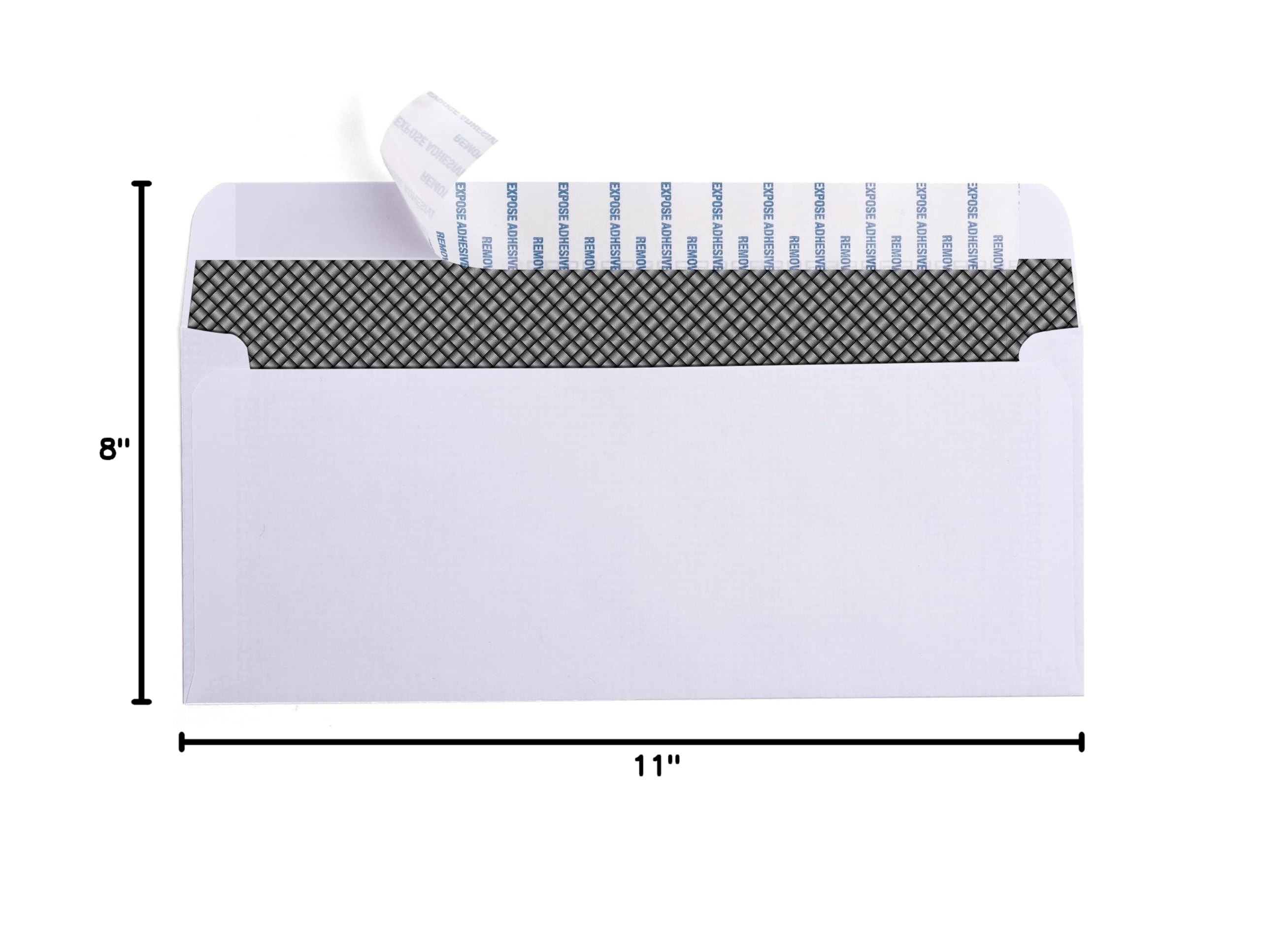 500 Self Seal QuickBooks Double Window Security Check Envelopes - for Business Laser Checks, Ultra Security Tinted, Self Adhesive Peel & Seal White, Size 3 5/8 x 8 11/16-24lb NOT for INVOICES