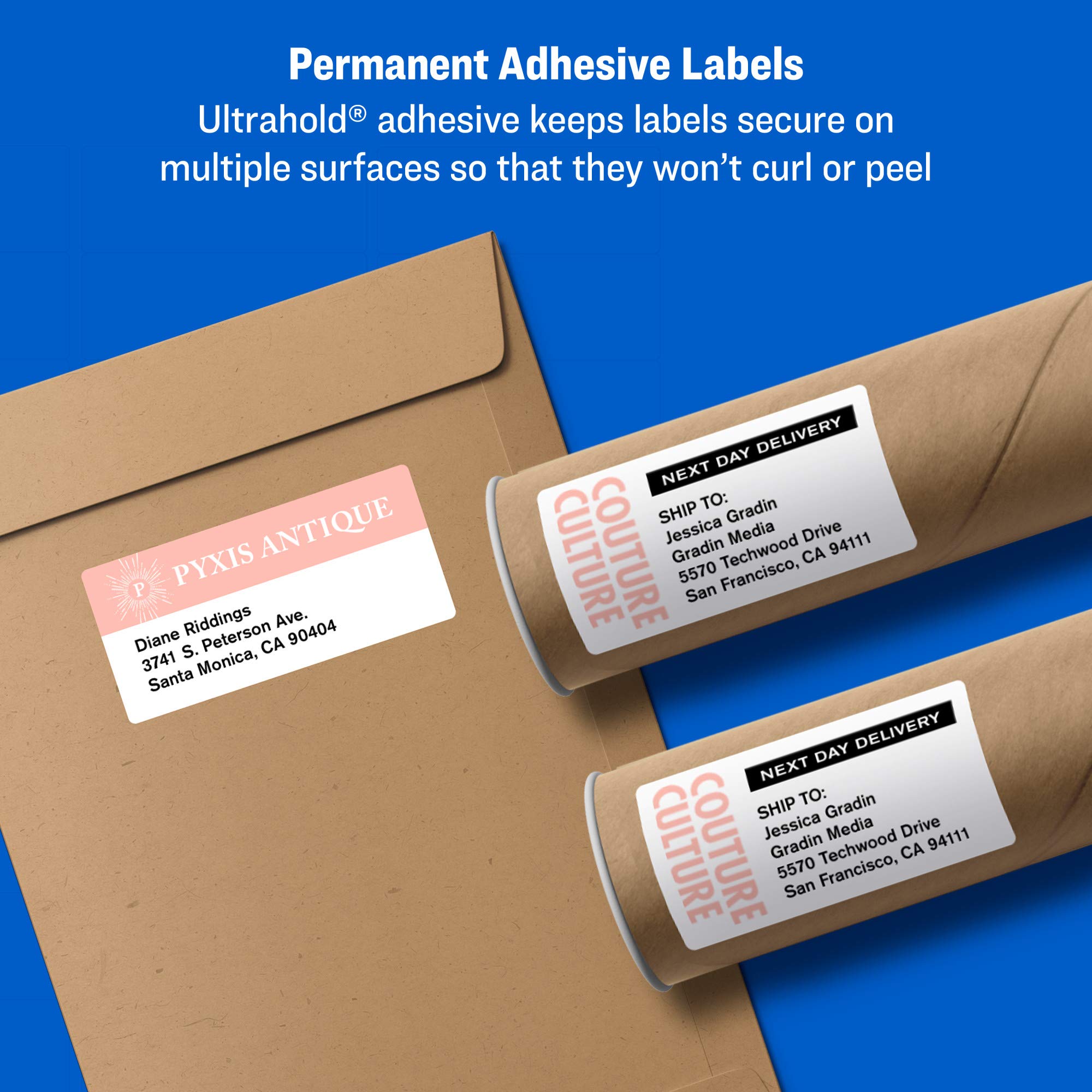 Avery Shipping Address Labels, Laser & Inkjet Printers, 60 Labels, 3-1/3x4 Labels, Permanent Adhesive (15264)