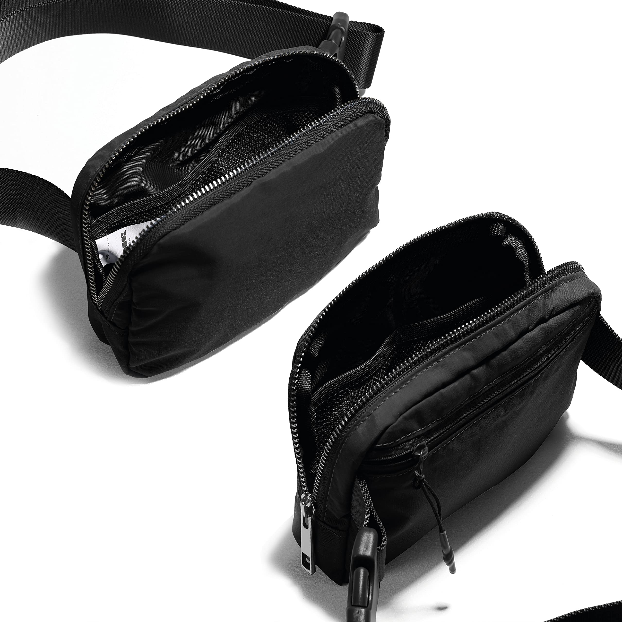 ODODOS Unisex Mini Belt Bag with Adjustable Strap Small Waist Pouch for Workout Running Travelling Hiking, Black