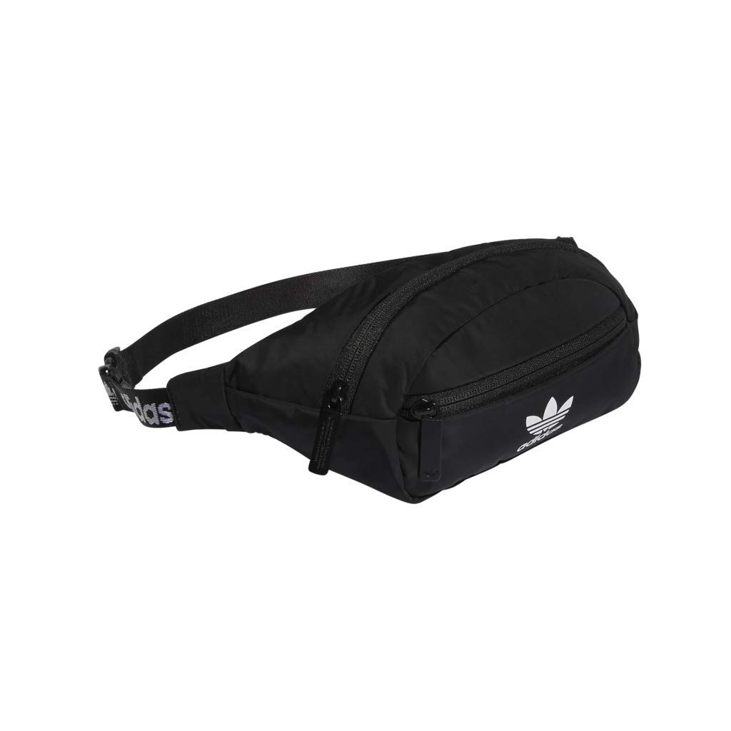 adidas Originals National Waist Fanny Pack-Travel Bag, Black/White, One Size