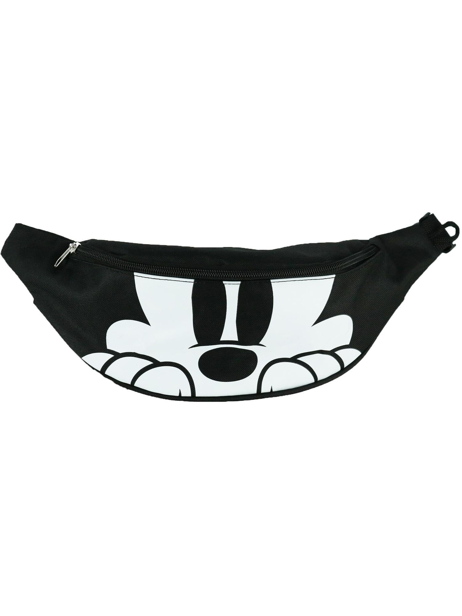 Disney Mickey Mouse Double Pocket Fanny Waist Pack, Black