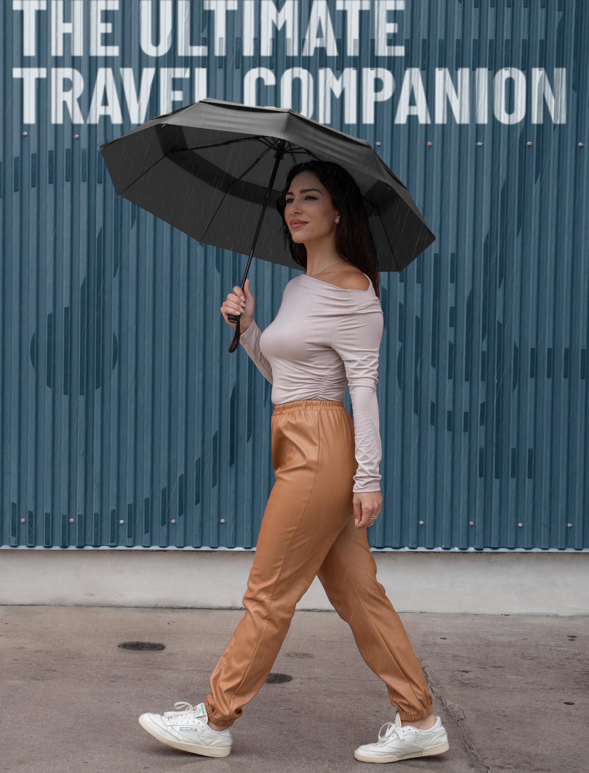 Repel Umbrella Windproof Travel Umbrella - Wind Resistant, Small - Compact, Light, Automatic, Strong Steel Shaft, Mini, Folding and Portable - Backpack, Car, Purse Umbrellas for Rain - Men and Women