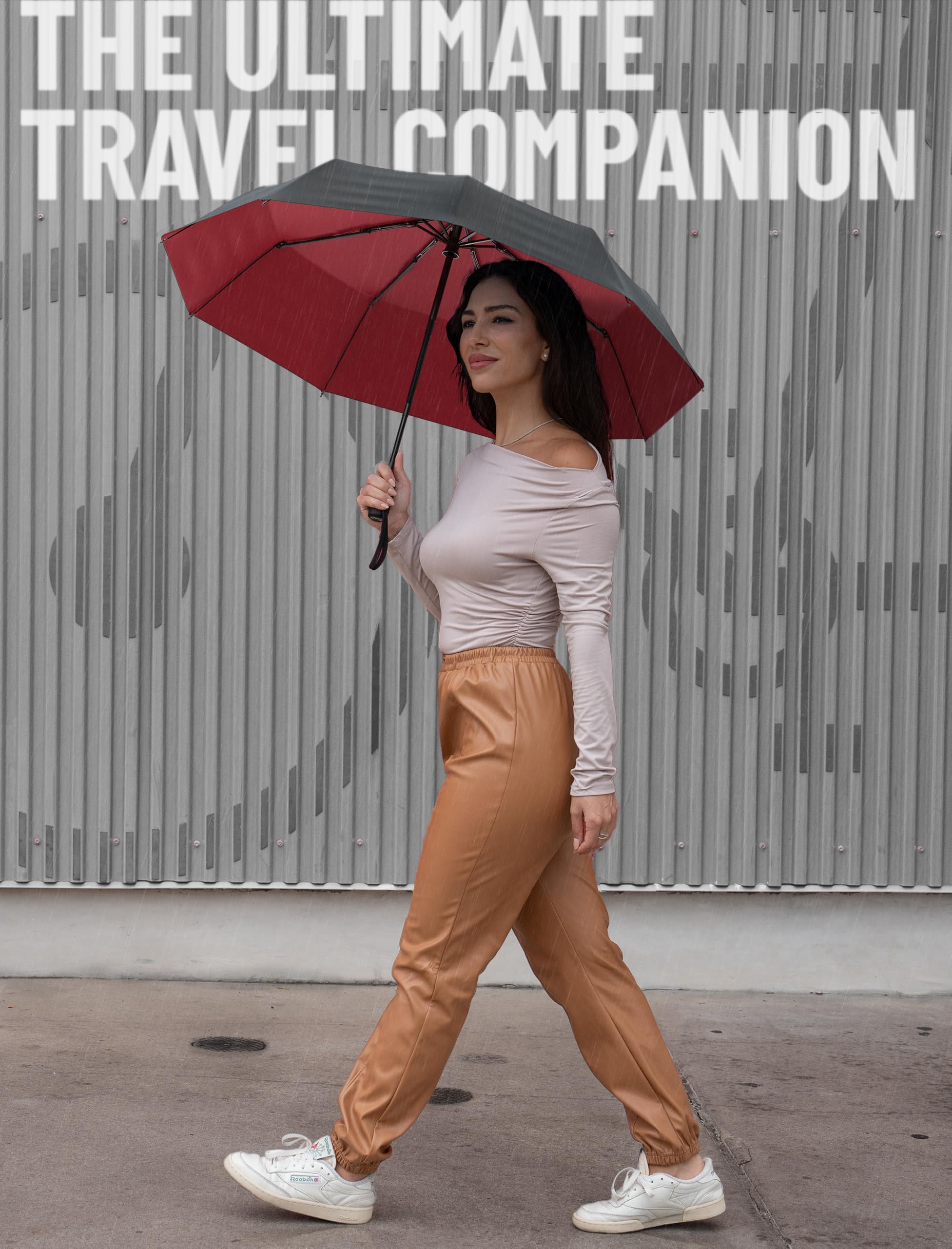 Repel Umbrella Windproof Travel Umbrella - Wind Resistant, Small - Compact, Light, Automatic, Strong Steel Shaft, Mini, Folding and Portable - Backpack, Car, Purse Umbrellas for Rain - Men and Women