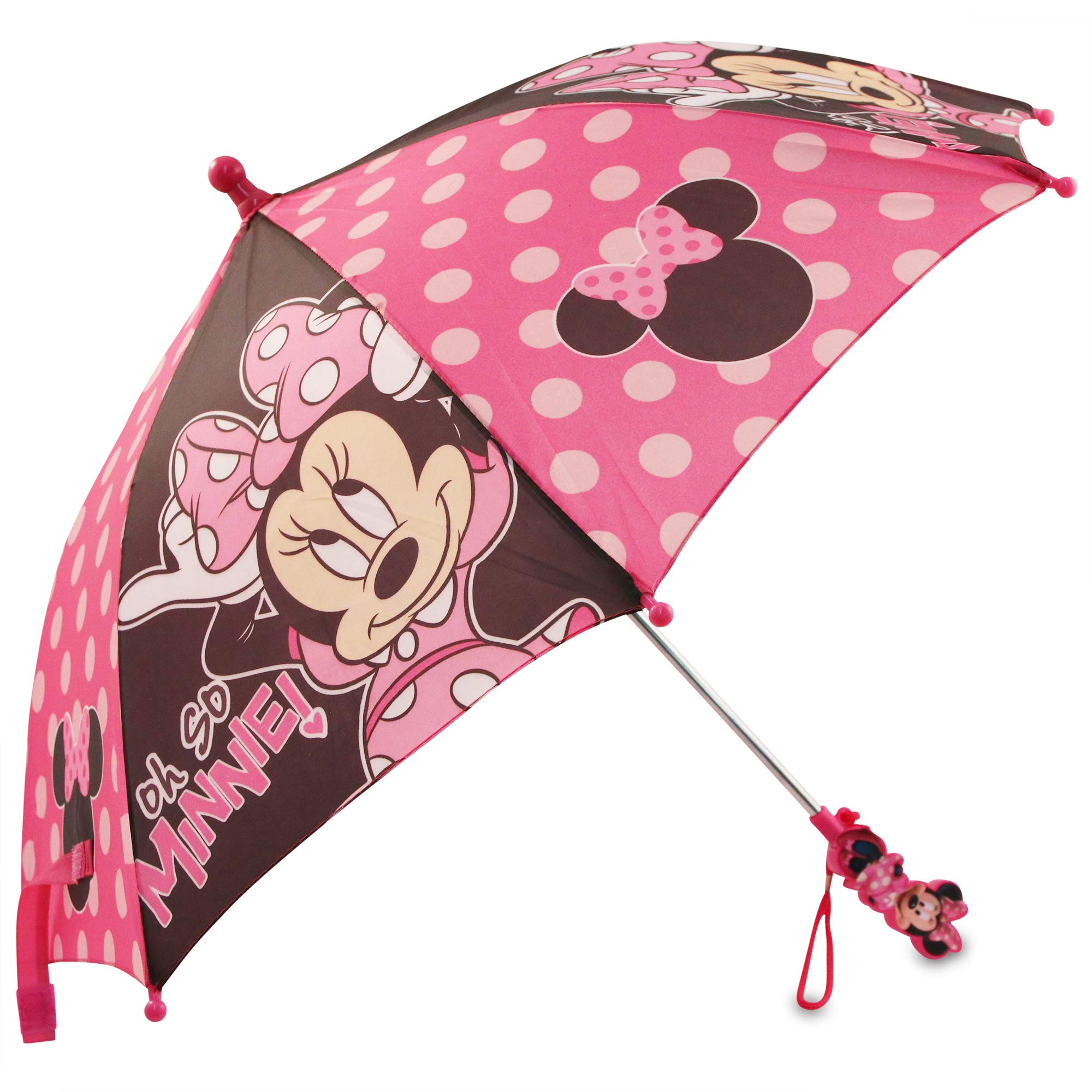 Disney and Slicker, Toddler Or Little Girl Rainwear Ages 2-7 Umbrella, Minnie Mouse Pink, SMALL AGE 2-3 US