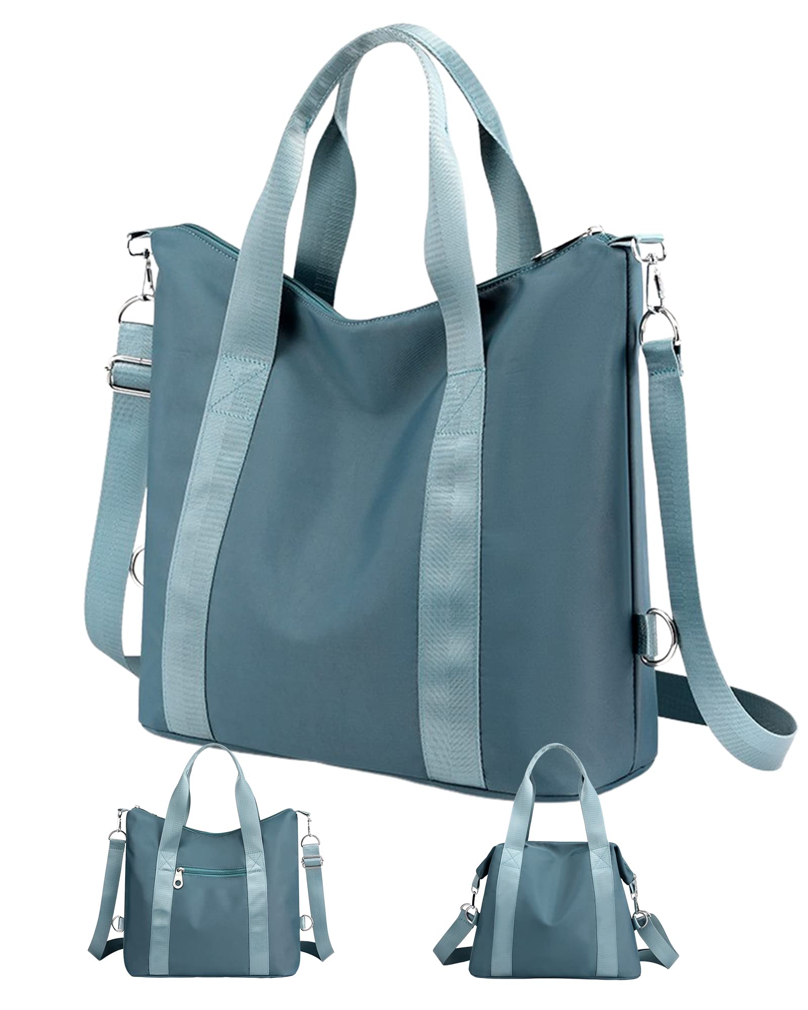 LIVACASA Large Waterproof Tote Bag for Women,Multi-Pockets Shoulder Hobo Crossbody Bag with Zipper and Top Handle