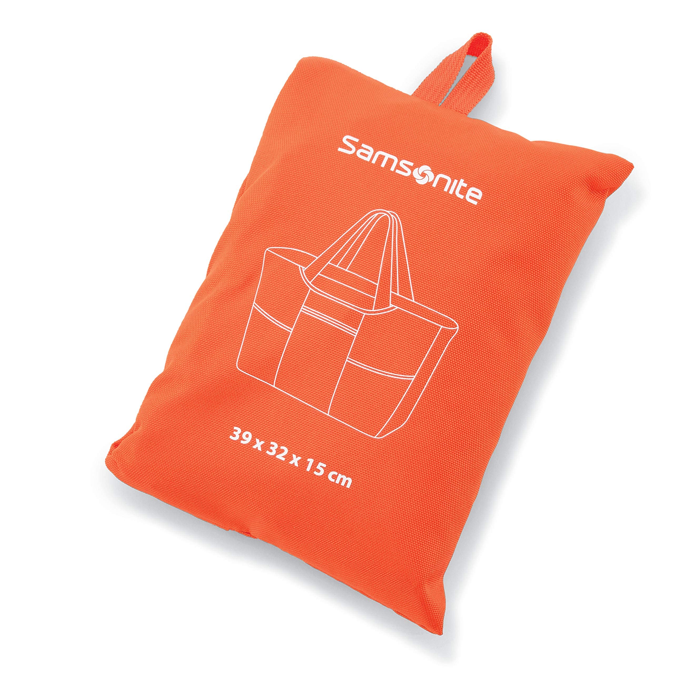 Samsonite Foldaway Packable Tote Sling Bag, Orange Tiger, 15.35x12.59x5.9 inches