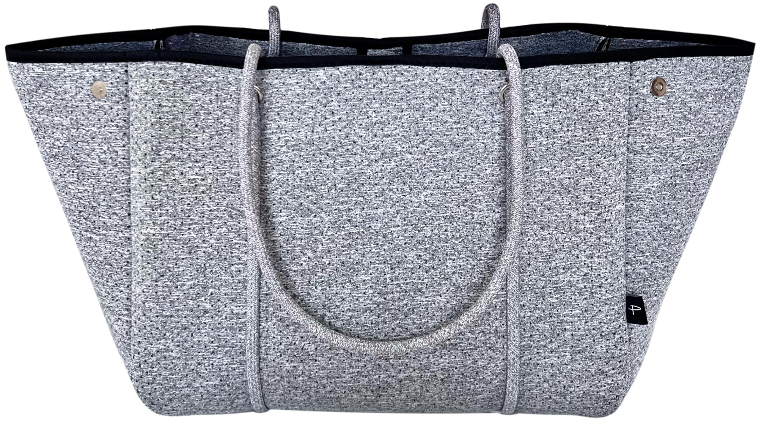 Large Neoprene Tote Bag for Women – Pole Tribe‘s Lightweight Tote Neoprene Beach Bag, Travel Tote, Pool or Office Bag. Large - 6 gallon Size (Badger)
