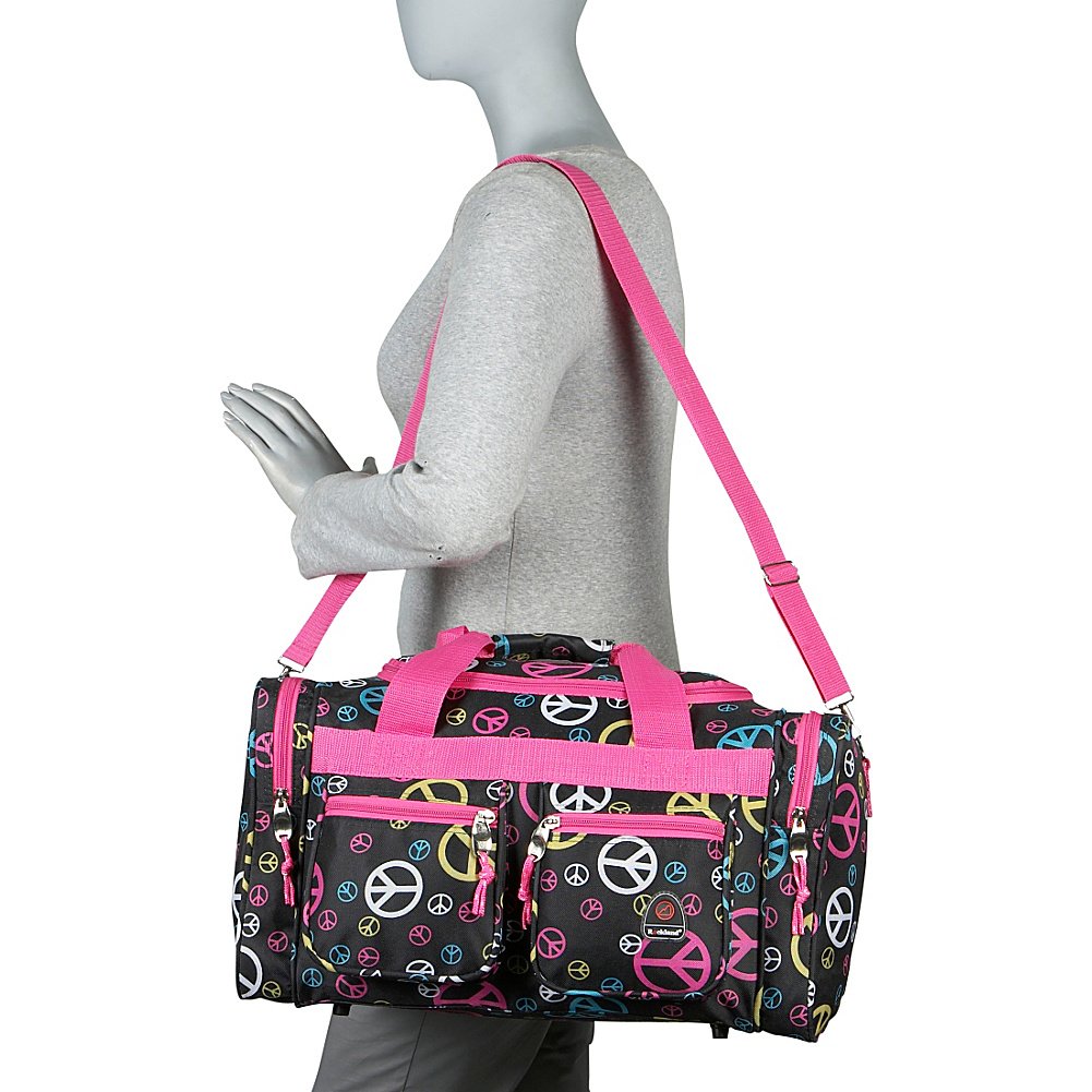 Rockland Duffel Bag, Black, 18.5 in X 10.5 in X 8.5 in