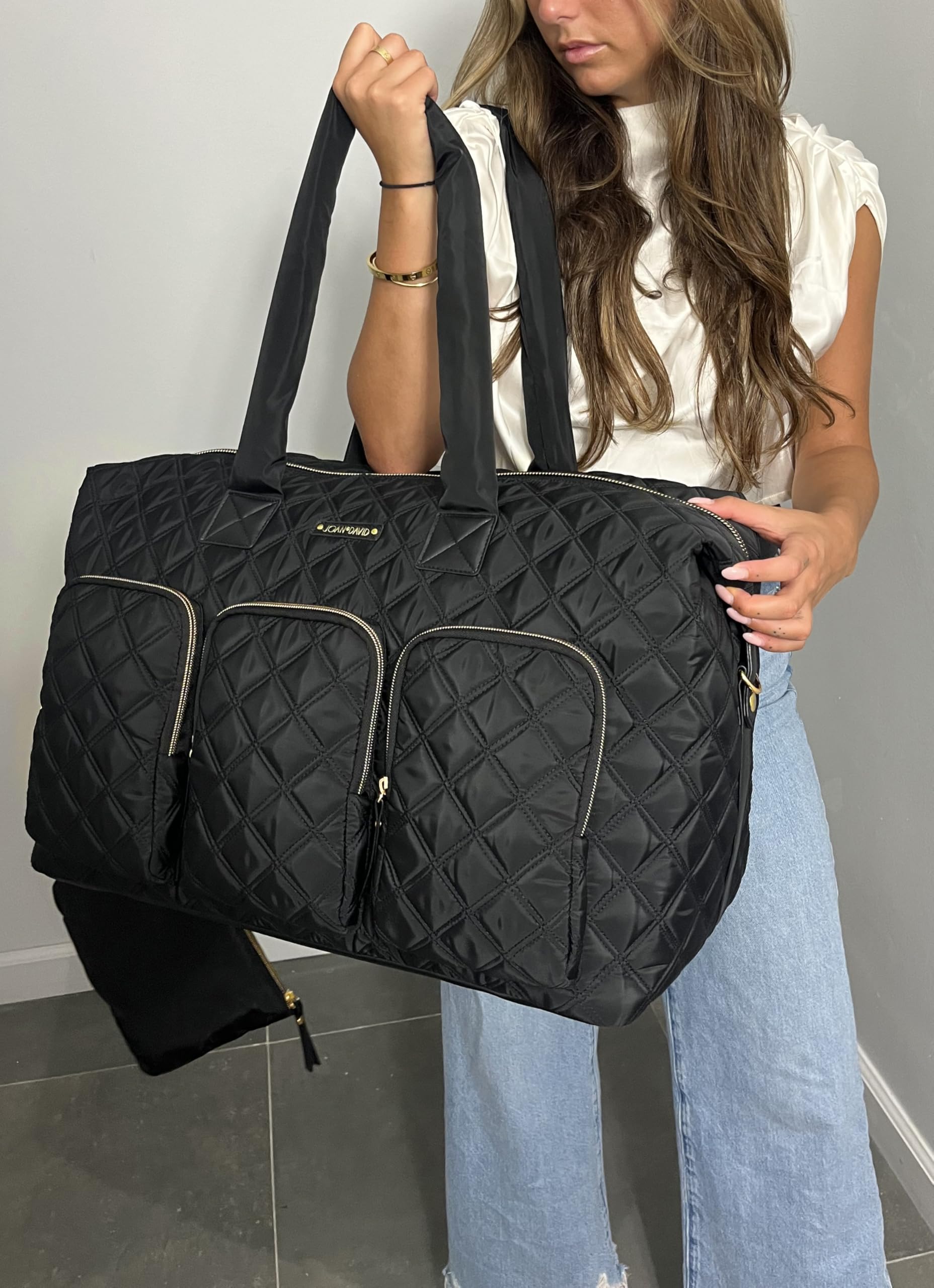 Joan & David Quilted Multi Compartment Travel Tote