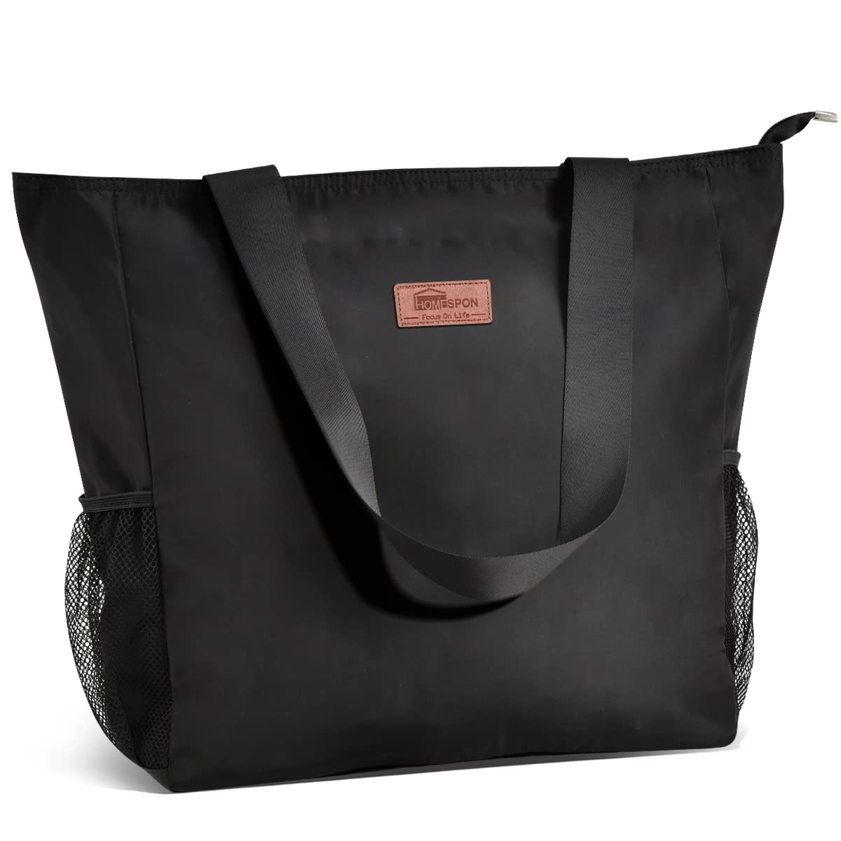 buringer HOMESPON Large Tote Bag with Pockets shoulder bag Lightweight for Travel Hiking Beach Gym