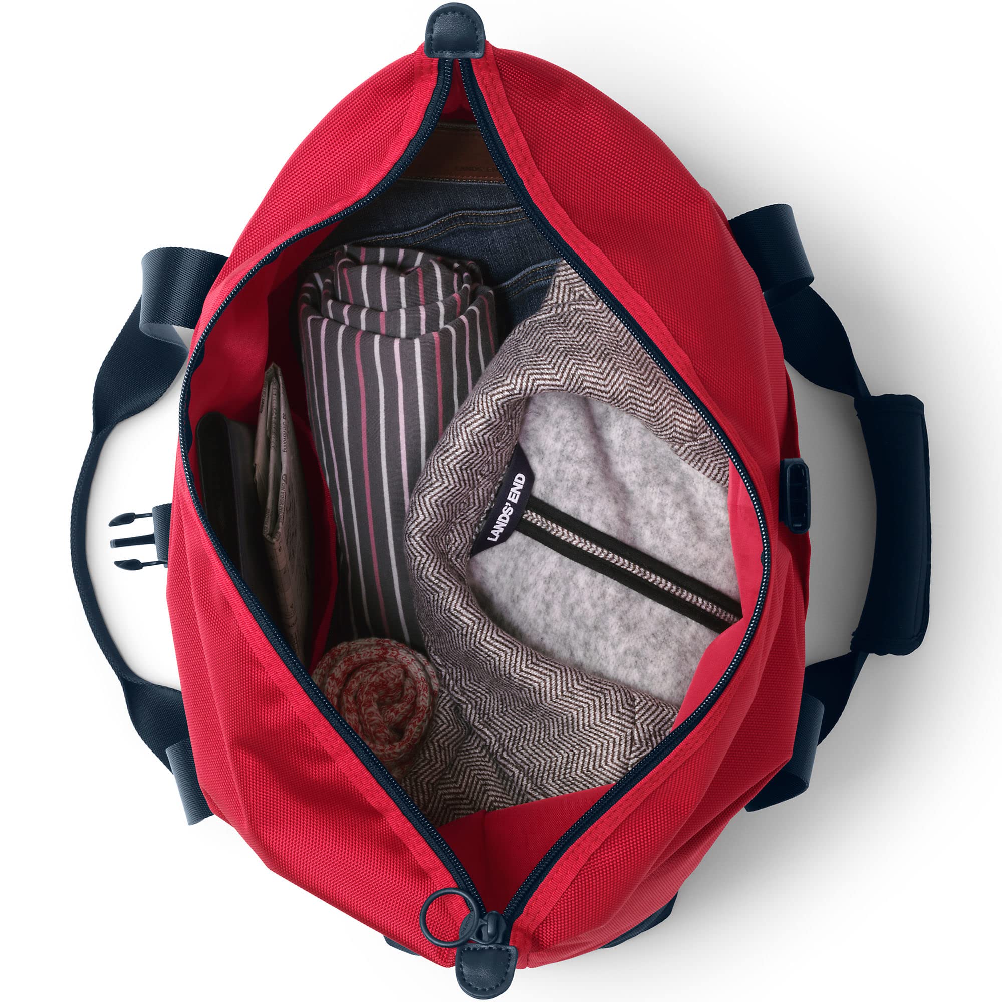 Lands' End Travel Tote Deep Scarlet No SzMedium