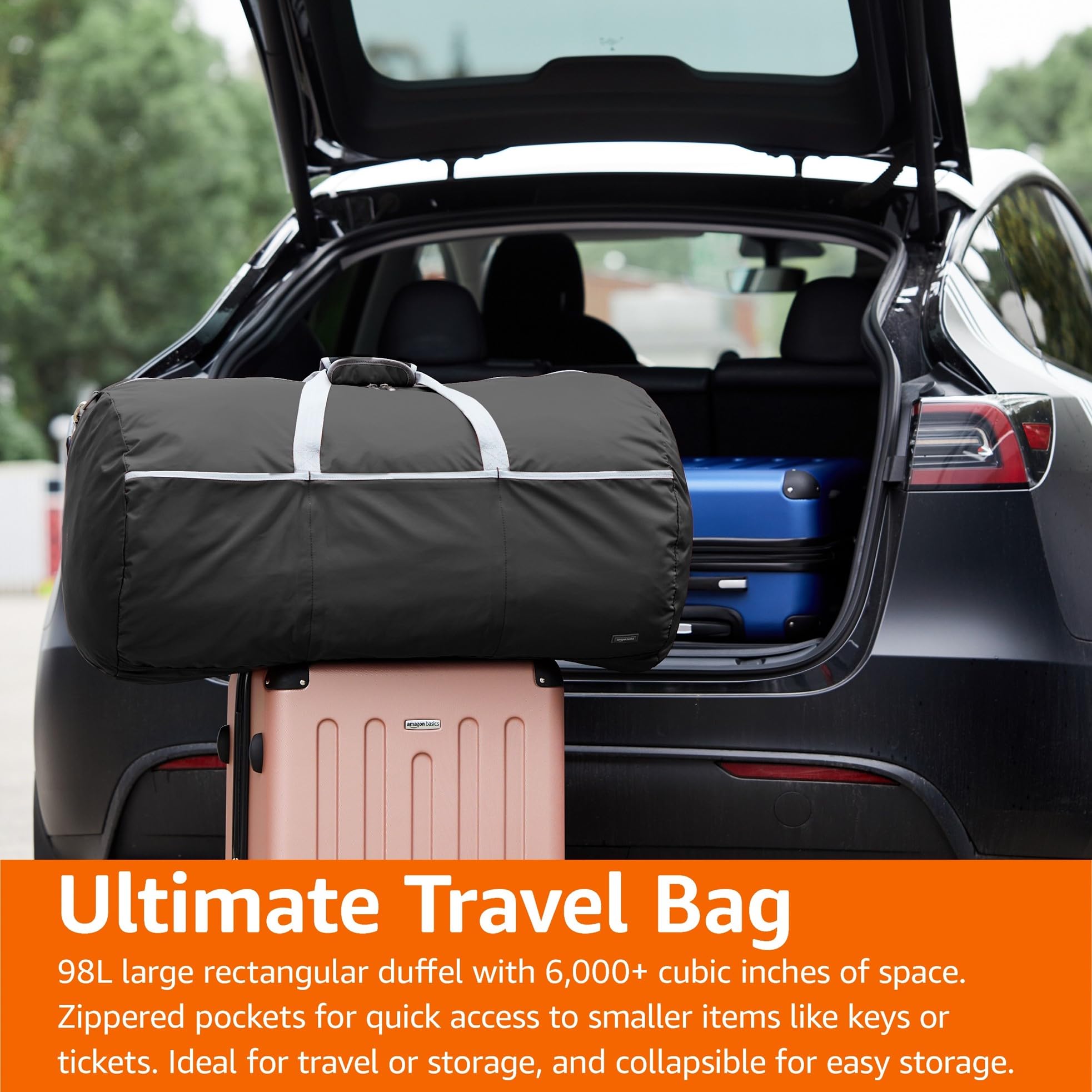 Amazon Basics Large Travel Luggage Duffel Bag, Black