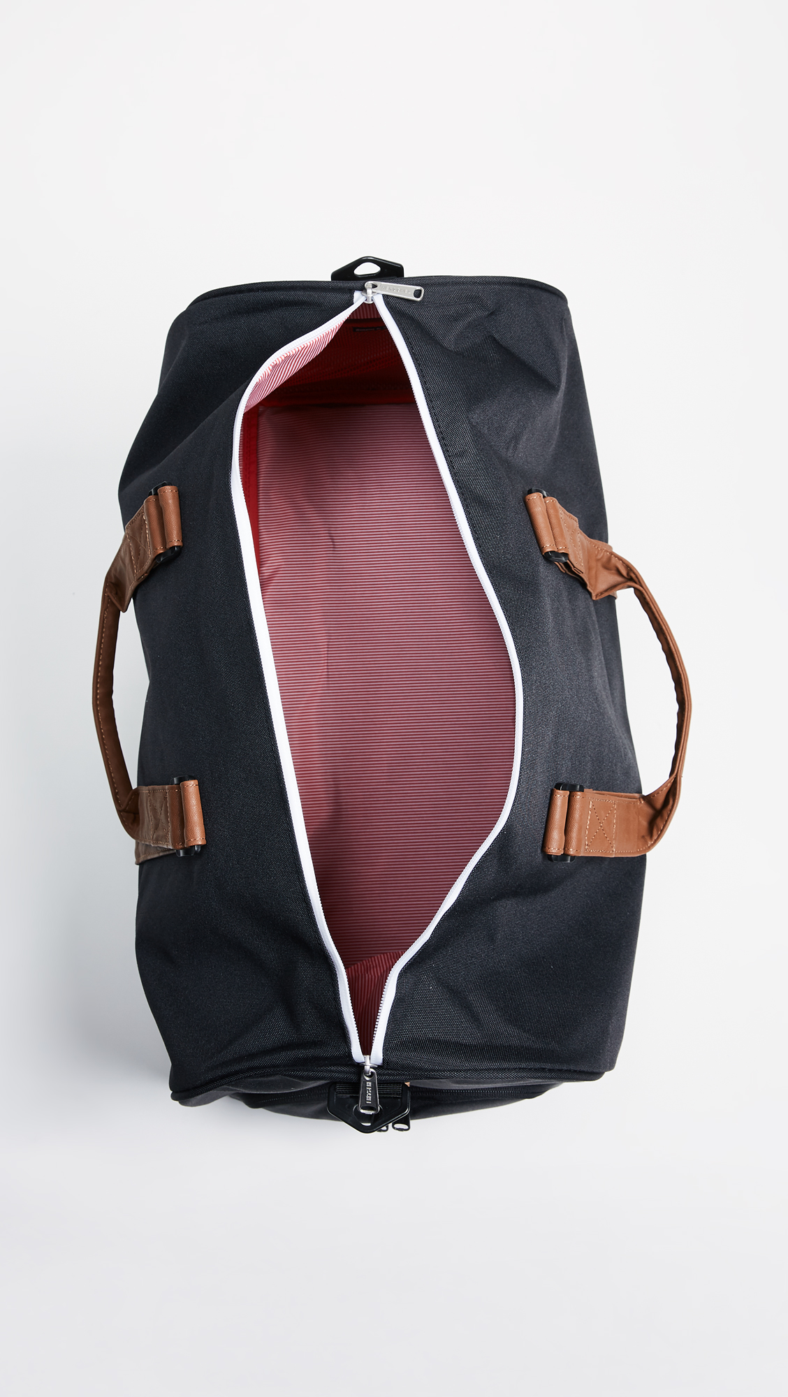Herschel Novel Duffel Bag, Black/Tan Synthetic Leather, Classic 42.5L