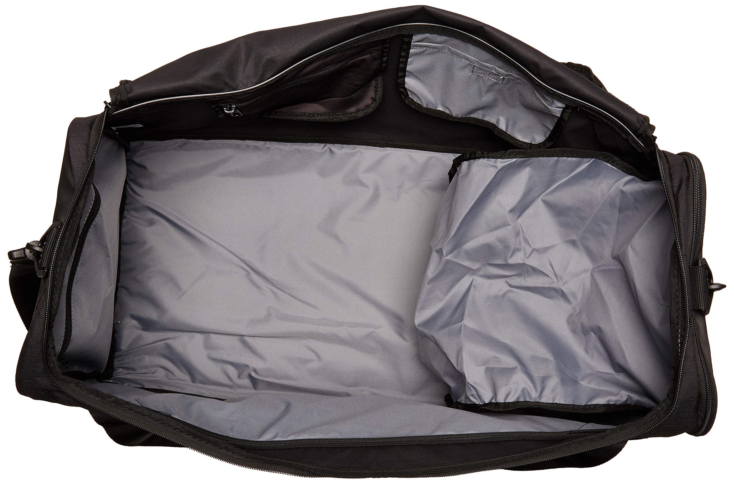 NIKE Brasilia Duffel Bag, Black/Black/White, Large