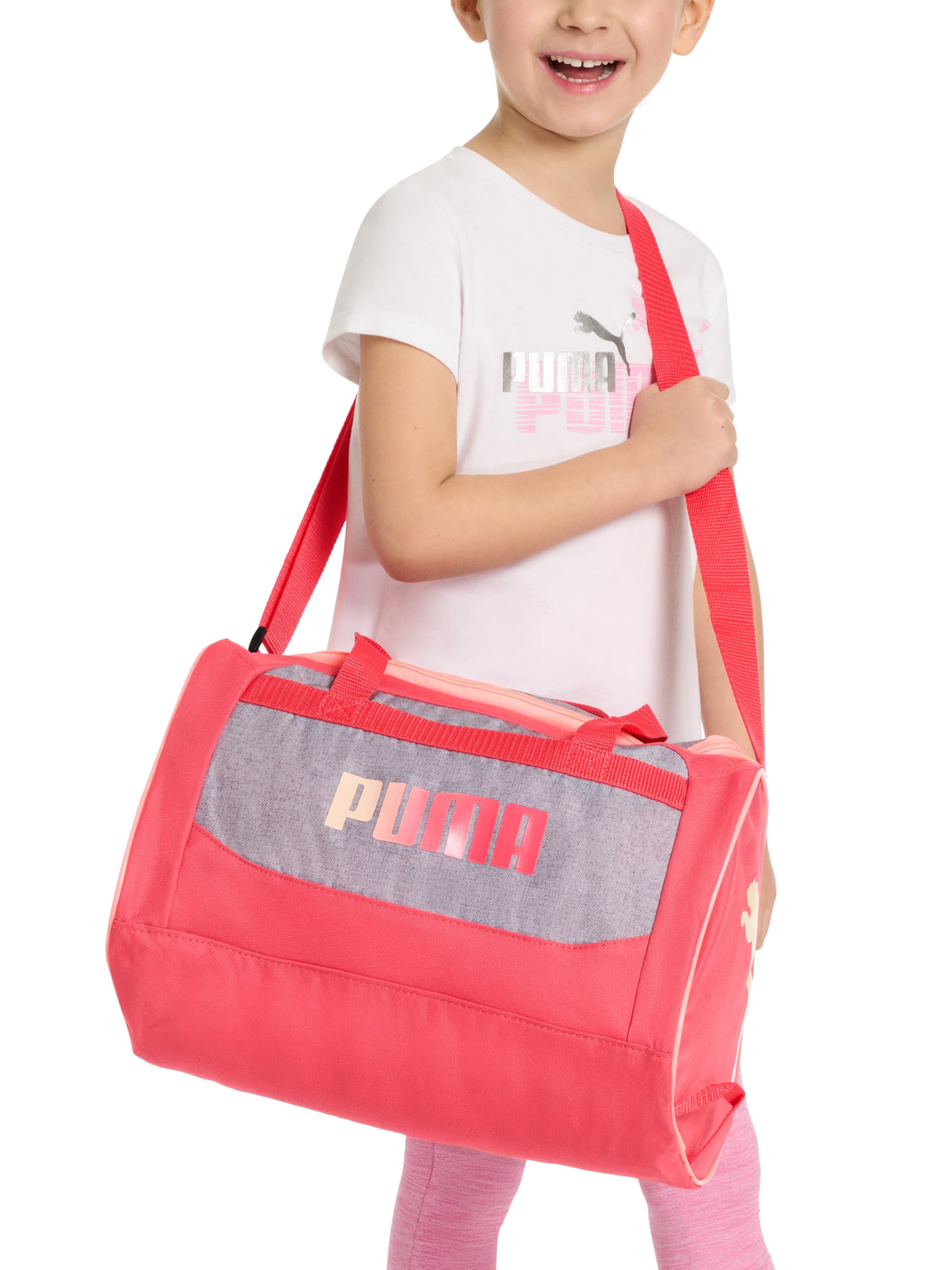 PUMA unisex child Evercat Transformation Jr duffel bags, Pink/Multi, One Size US