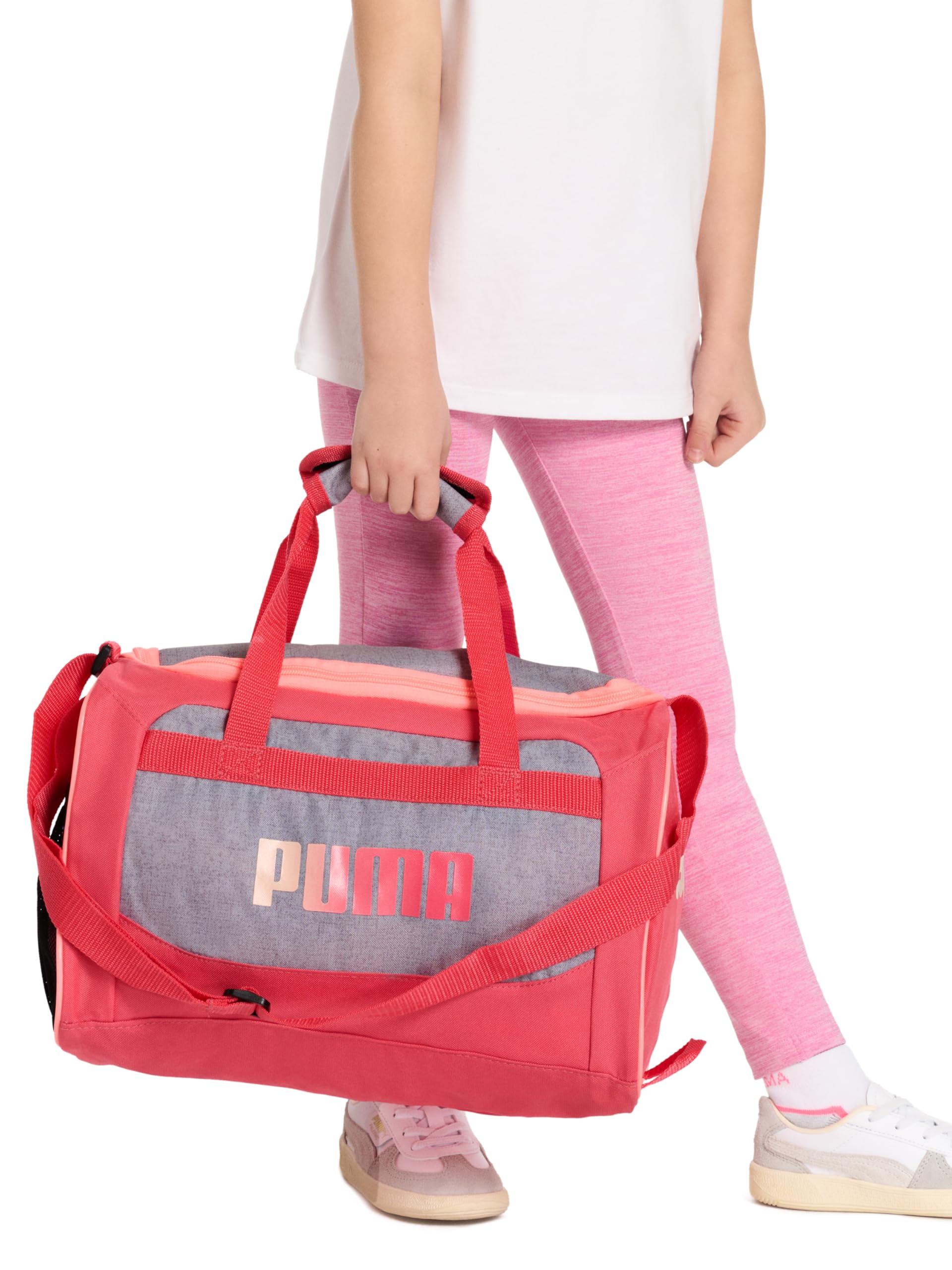 PUMA unisex child Evercat Transformation Jr duffel bags, Pink/Multi, One Size US