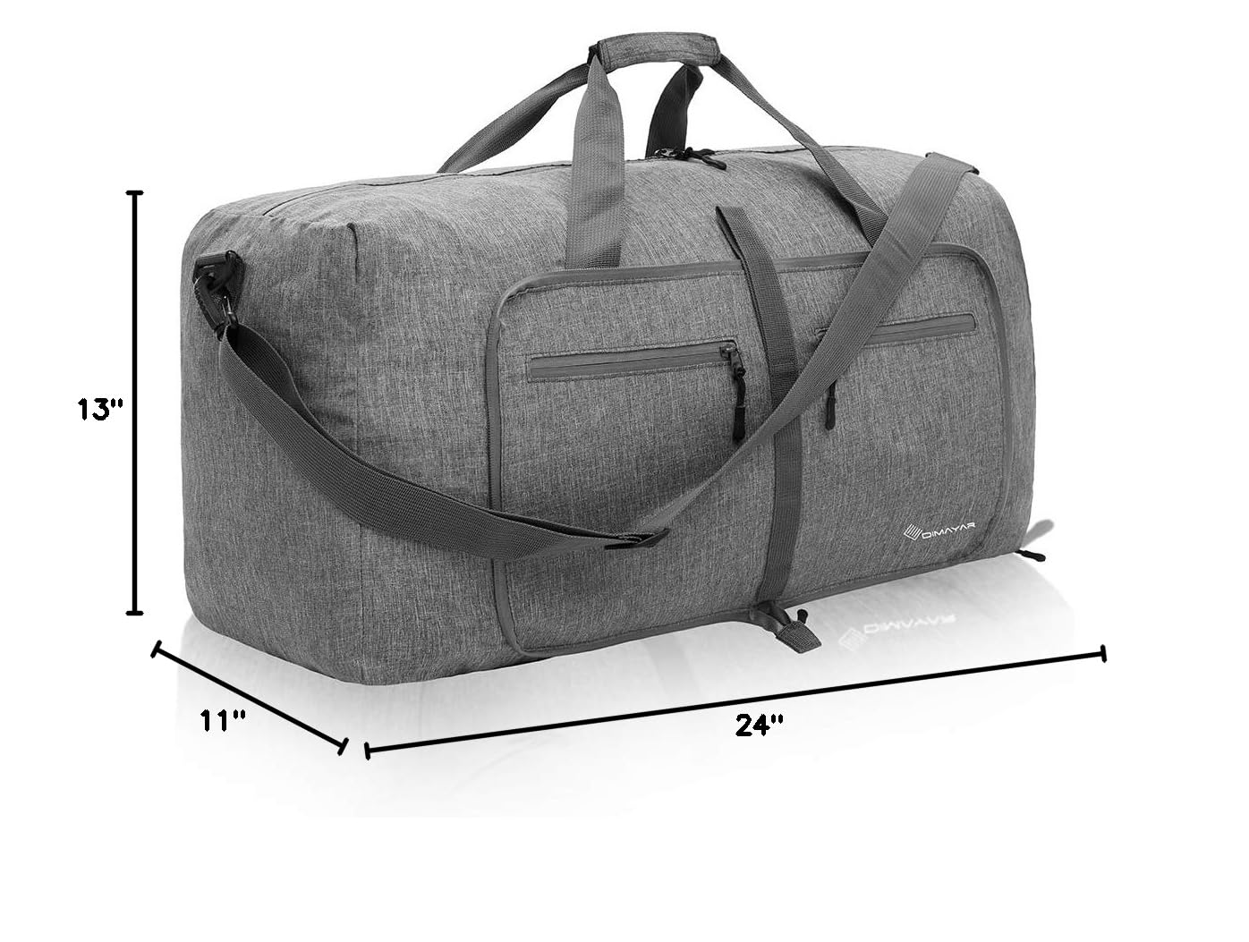 Duffel Bag 65L Packable Duffle Bag with Shoes Compartment Unisex Travel Bag Water-Resistant Duffle Bag(Grey,65L)