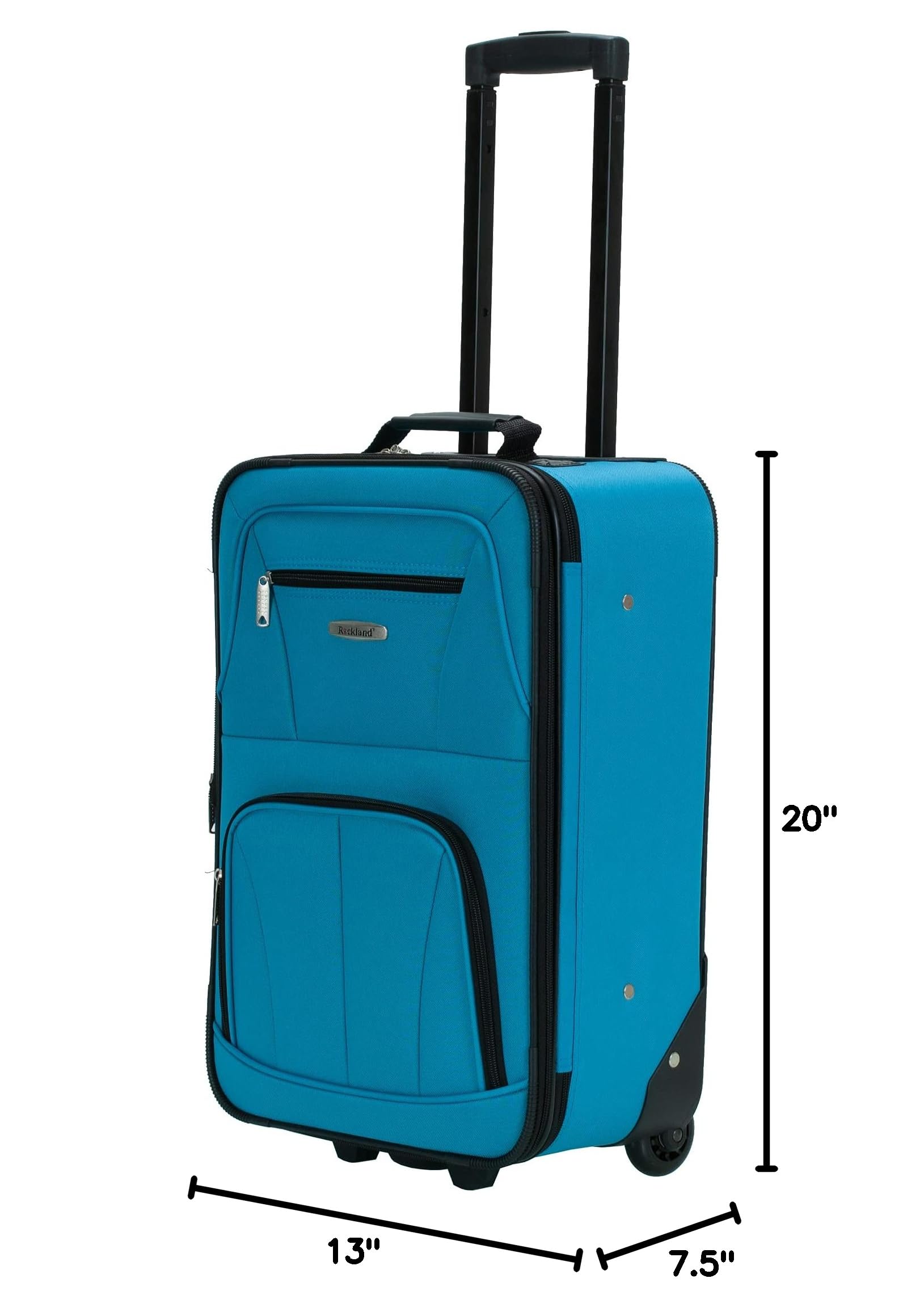 Rockland Fashion Softside Upright Luggage Set, Turquoise, 2-Piece (14/19)