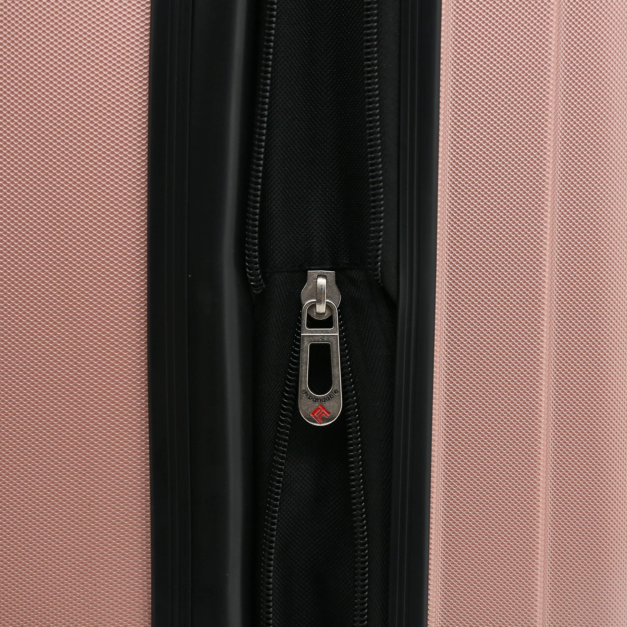 Travelers Club Midtown Hardside 4-Piece Luggage Travel Set, Rose Gold