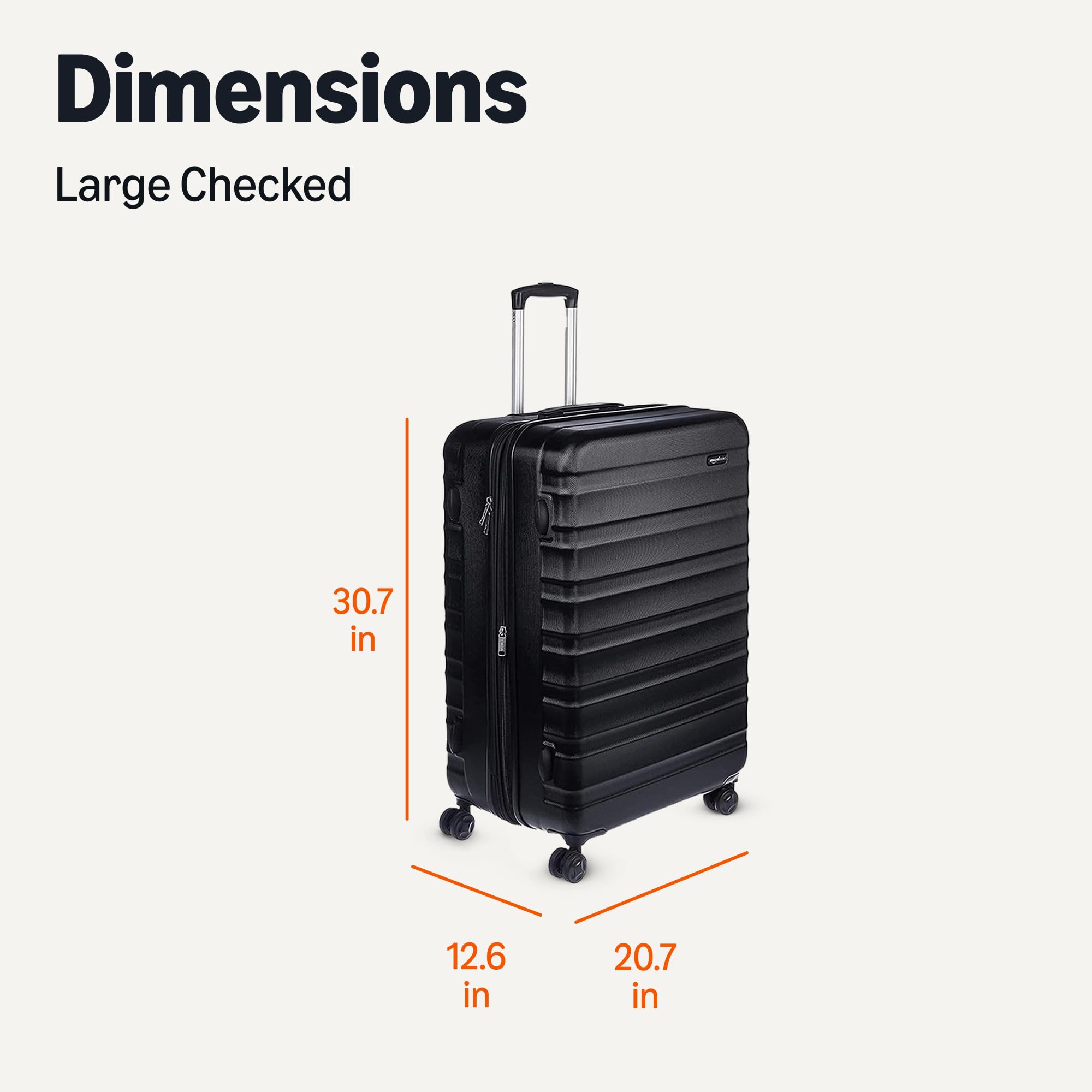 Amazon Basics 30-Inch Hardside Spinner, Black
