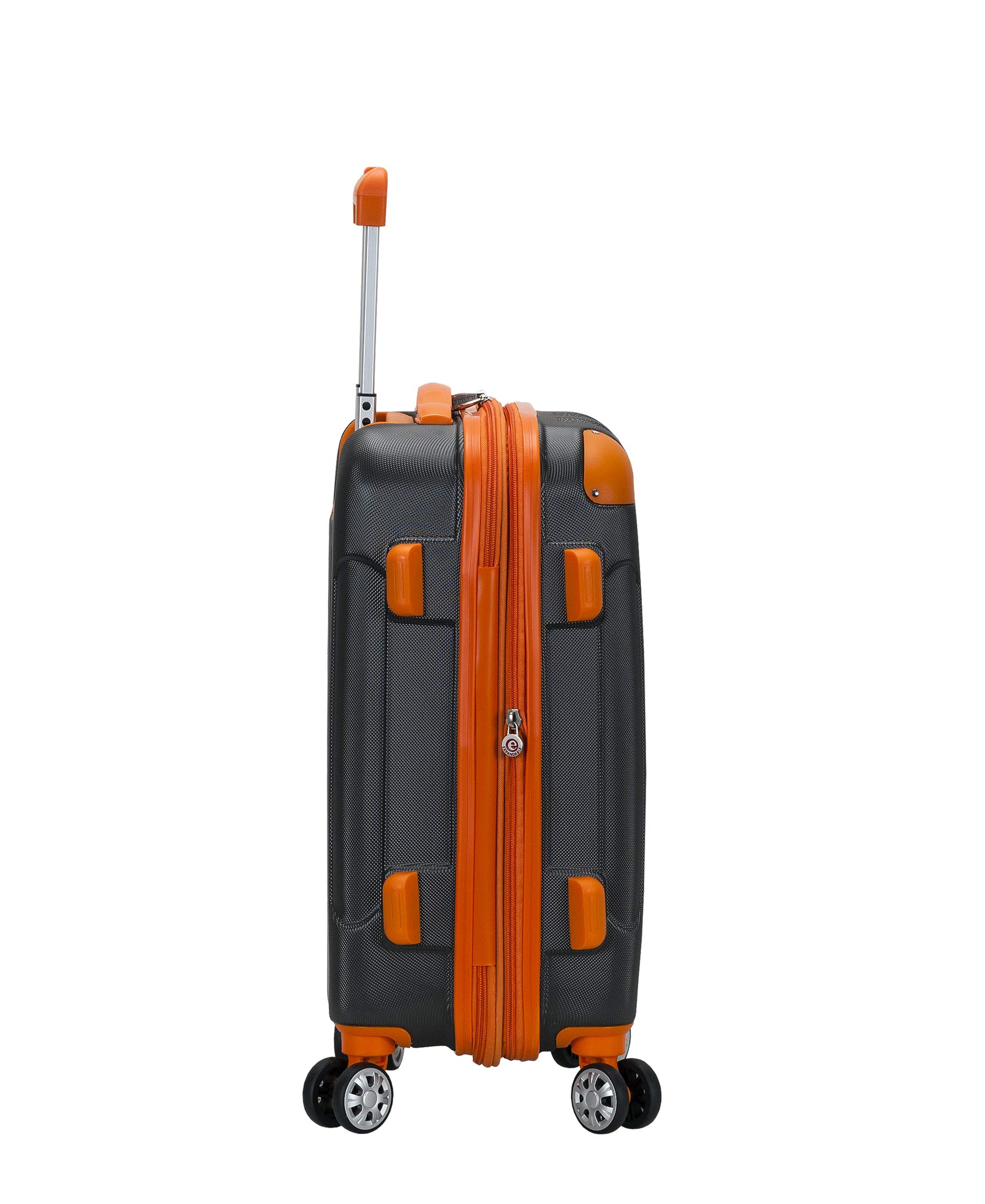 Rockland London Hardside Spinner Wheel Luggage, Charcoal, Carry-On 20-Inch