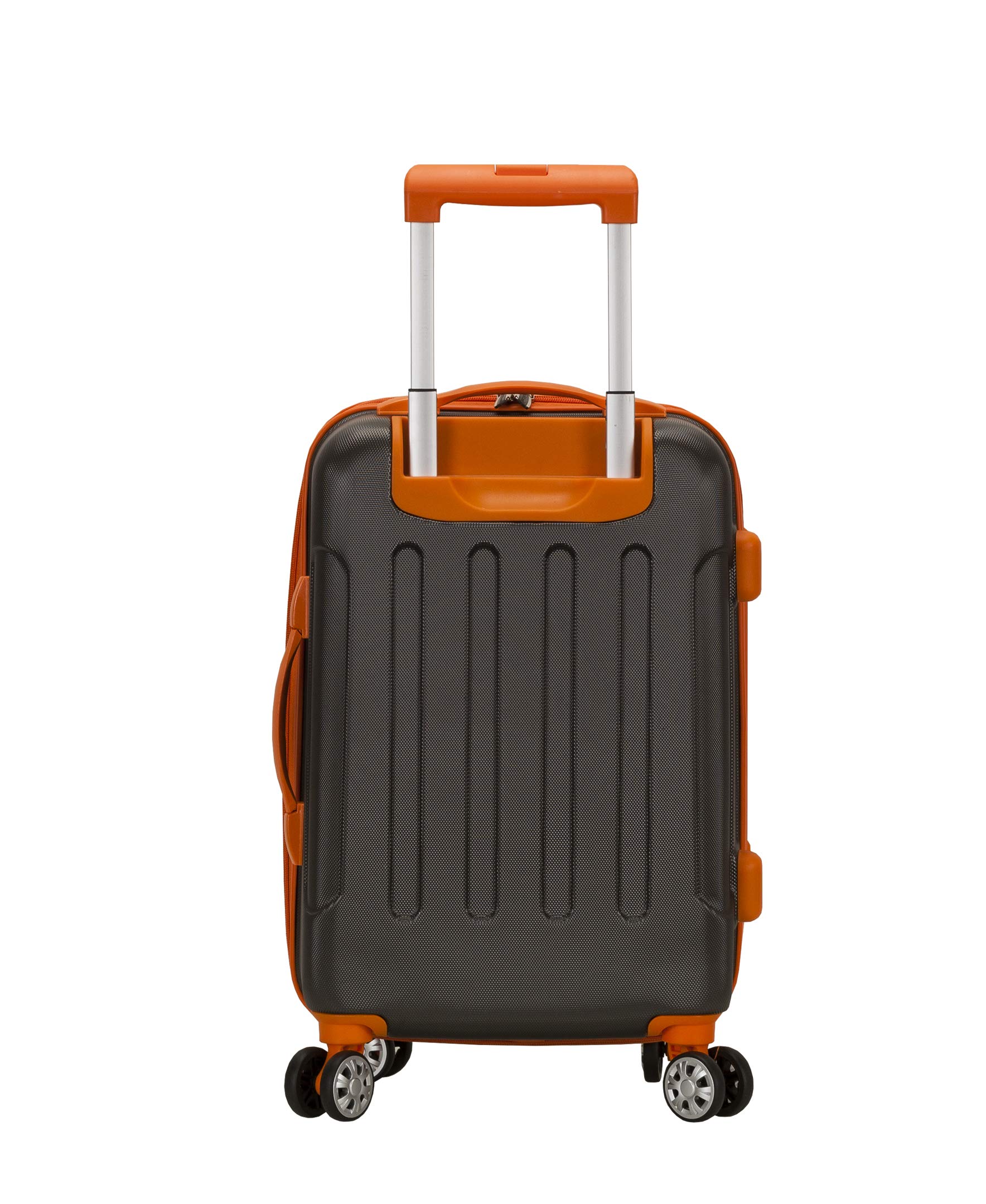 Rockland London Hardside Spinner Wheel Luggage, Charcoal, Carry-On 20-Inch