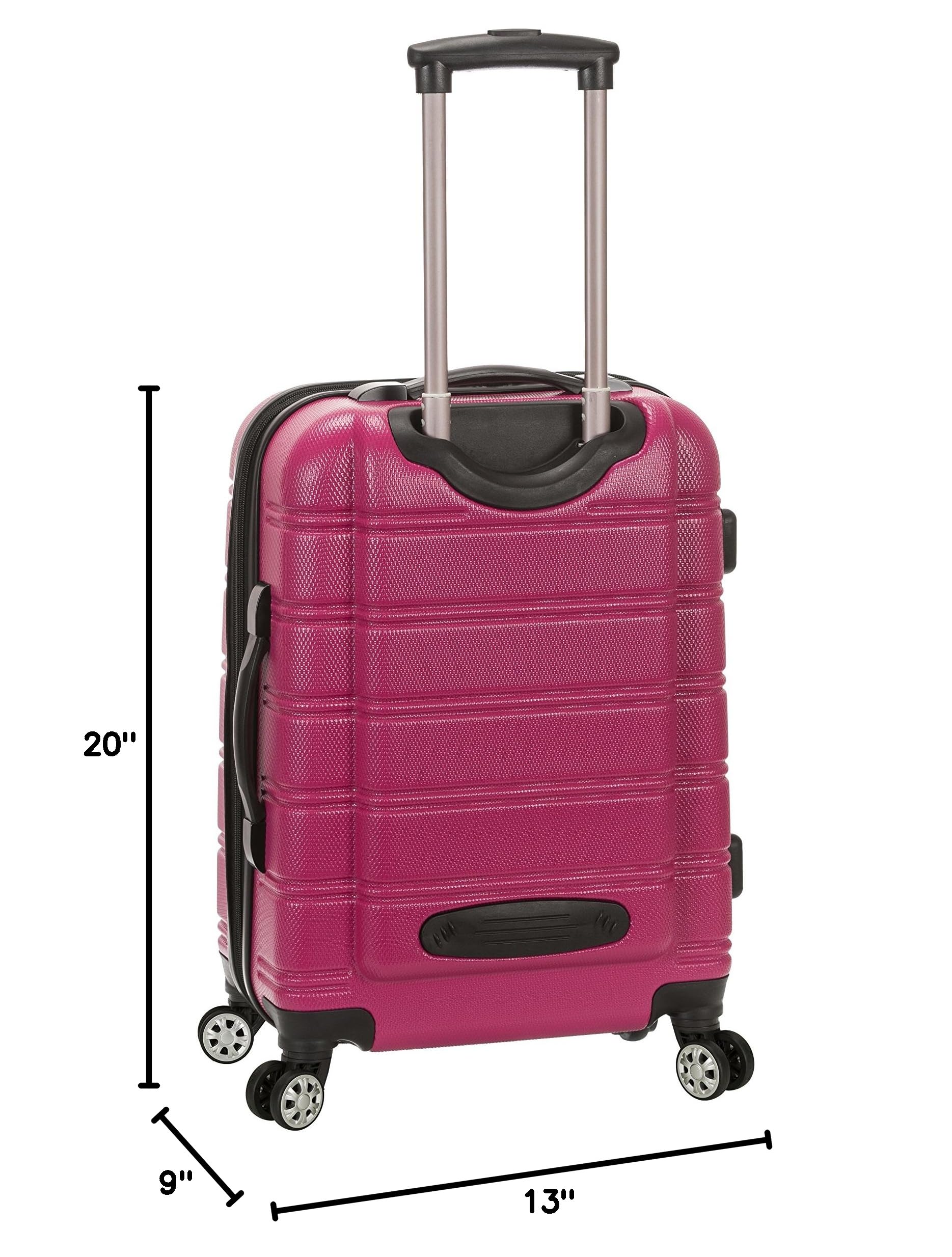 Rockland Melbourne Hardside Expandable Spinner Wheel Luggage, Magenta, Carry-On 20-Inch
