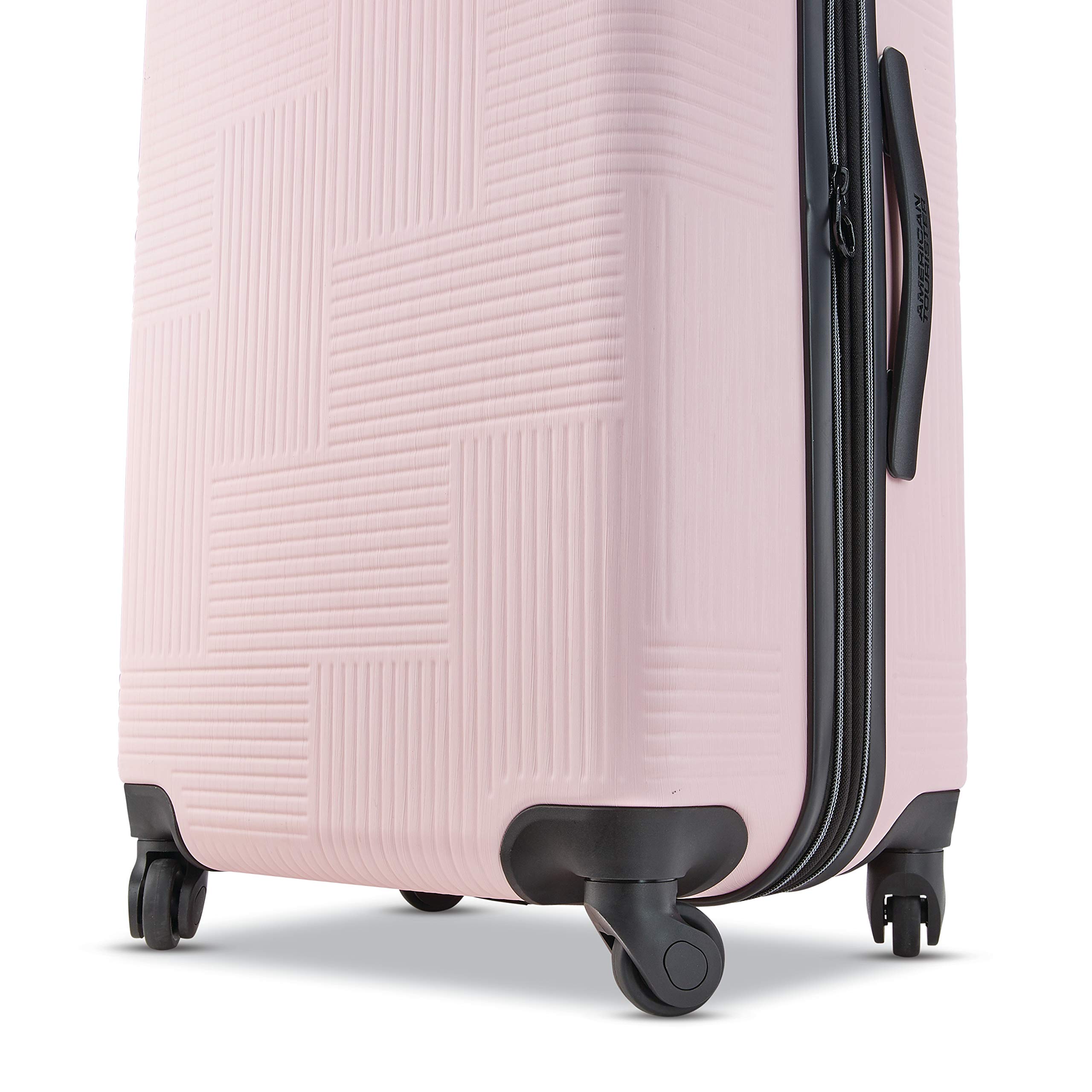 American Tourister Stratum XLT Expandable Hardside Luggage with Spinner Wheels, Pink Blush, Carry-On 21-Inch