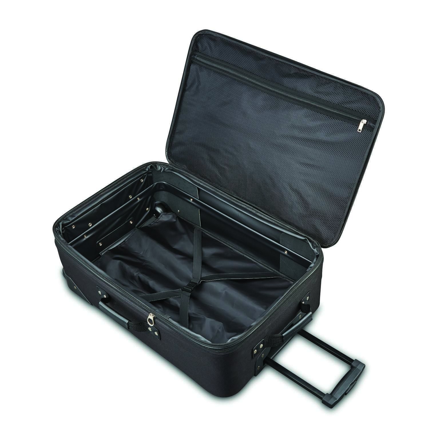 American Tourister Fieldbrook XLT Softside Upright Luggage, Black, 4-Piece Set (BB/DF/21/25)