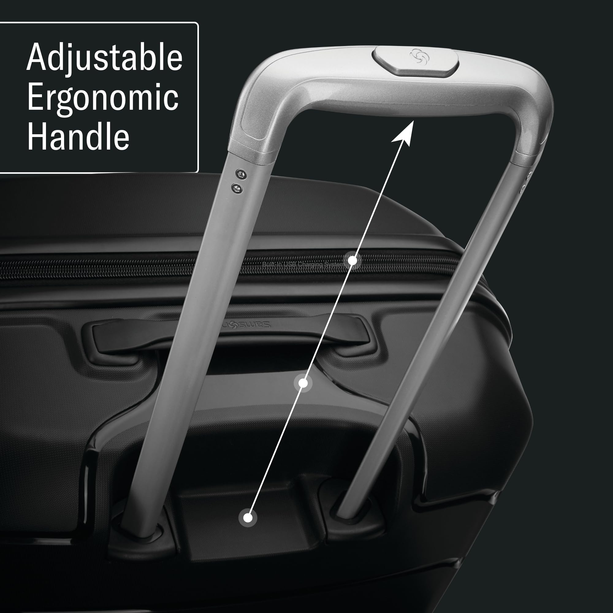 Samsonite Freeform Hardside Expandable with Double Spinner Wheels, Carry-On 21-Inch, Black
