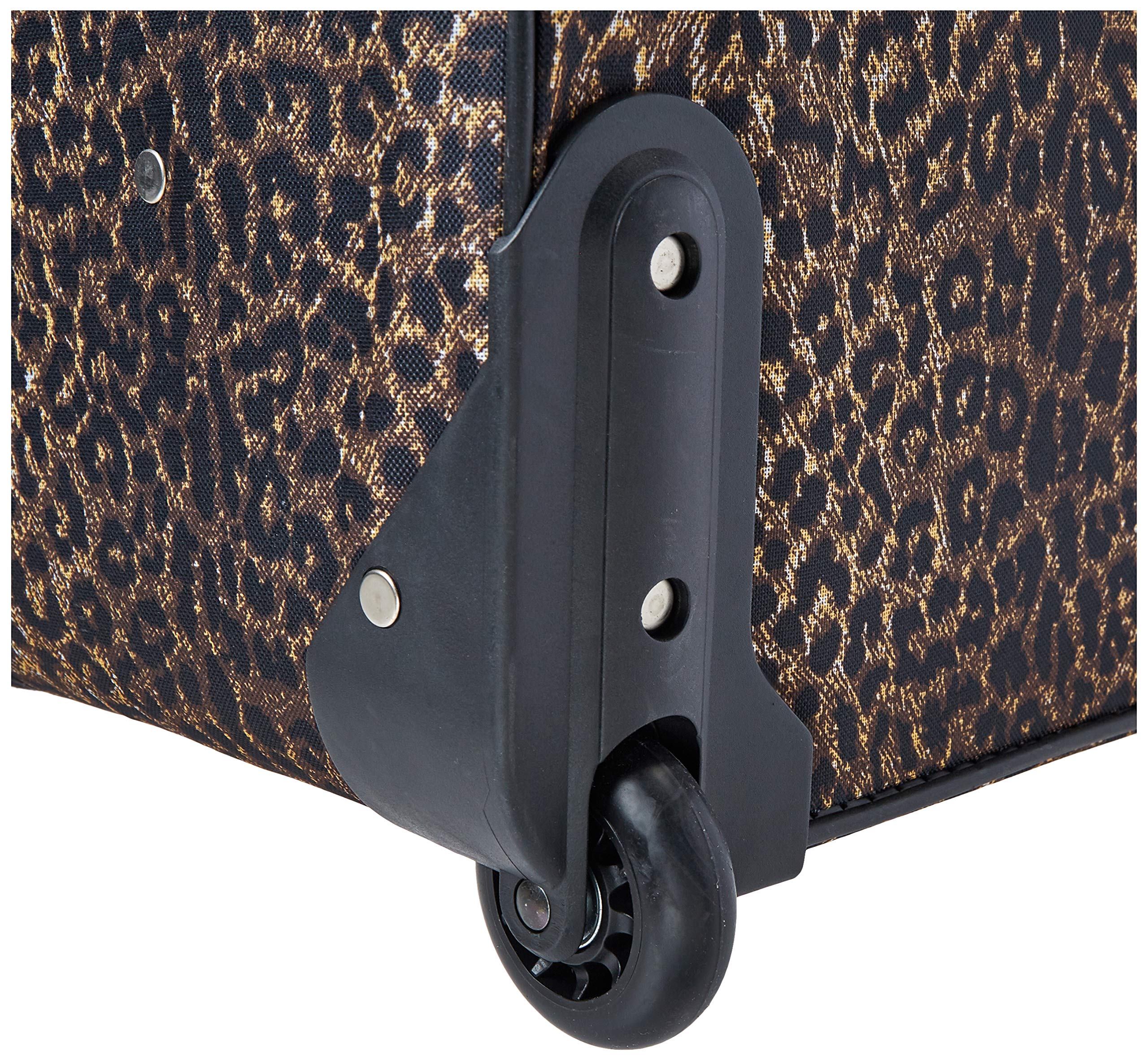 Rockland Jungle Softside Upright Luggage Set, Leopard, 4-Piece (14/19/24/28)