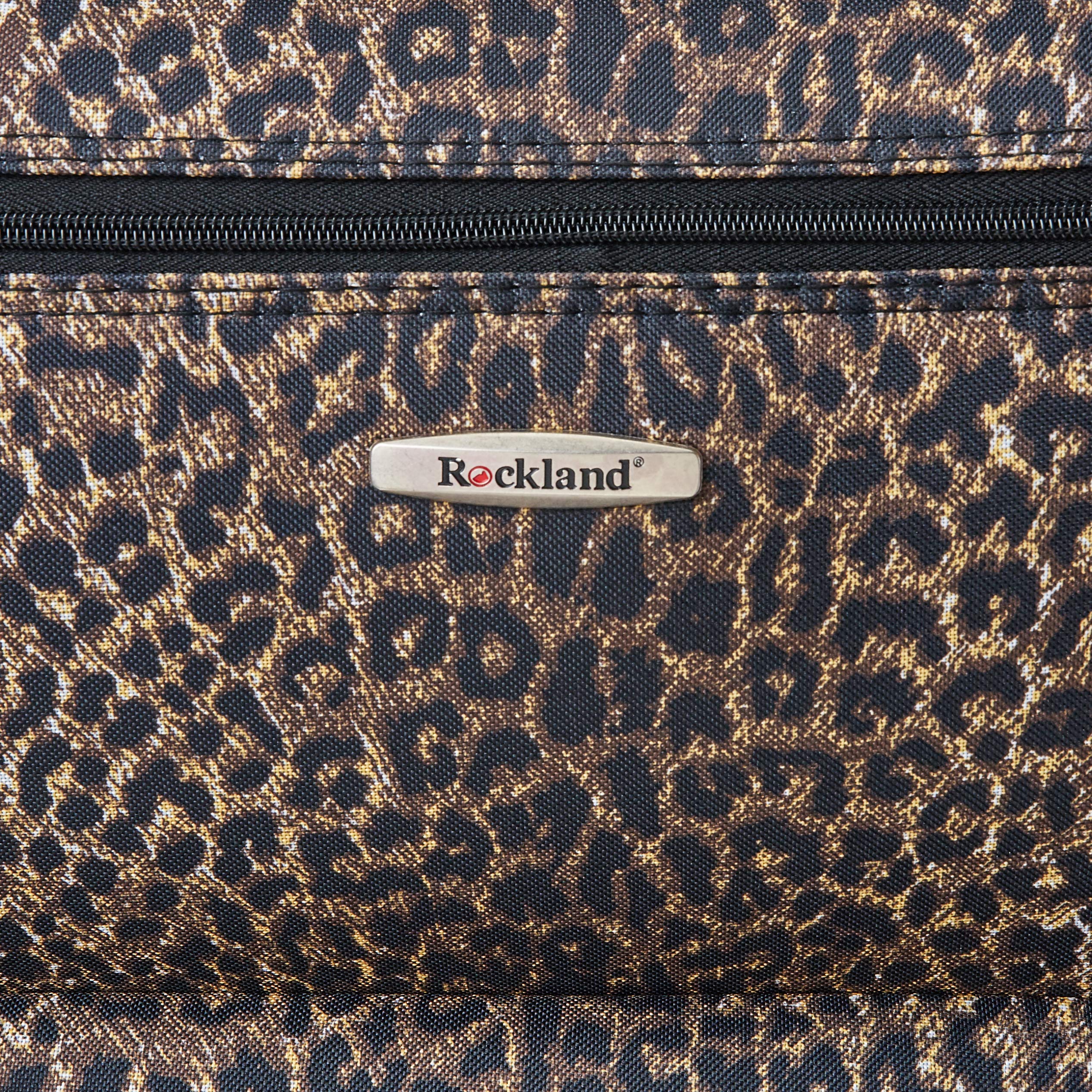 Rockland Jungle Softside Upright Luggage Set, Leopard, 4-Piece (14/19/24/28)
