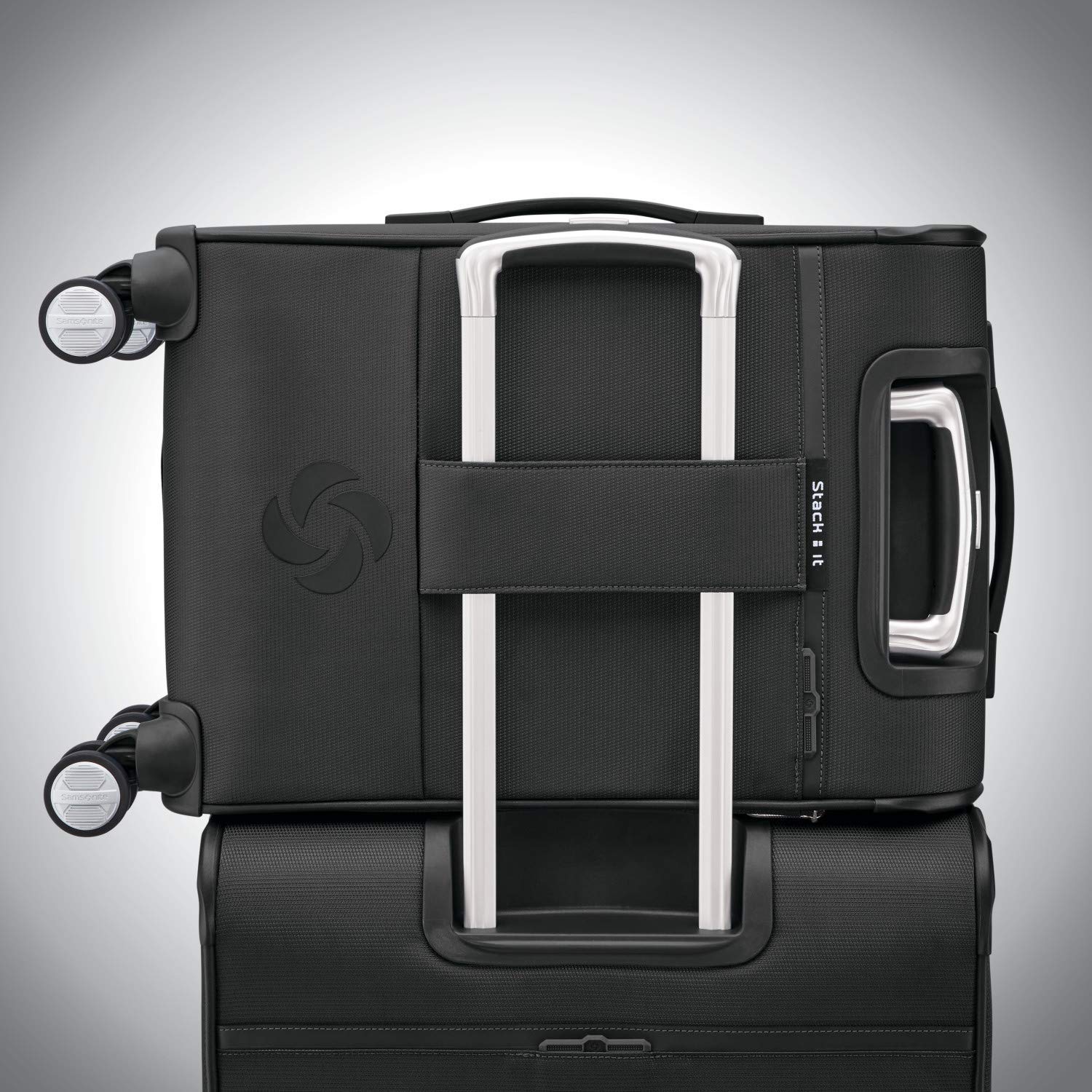 Samsonite Solyte DLX Softside Expandable Luggage with Spinner Wheels, Midnight Black, Carry-On 20-Inch